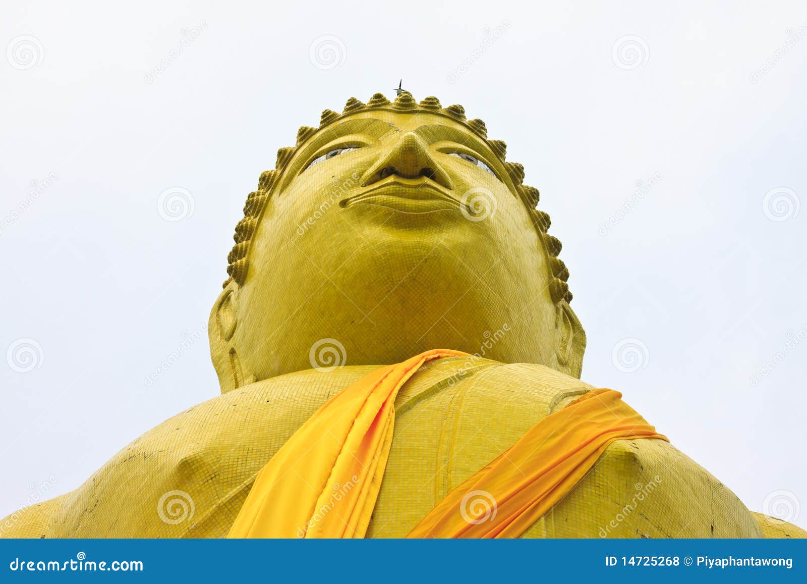 Huge yellow buddha statue stock photo. Image of huge - 14725268