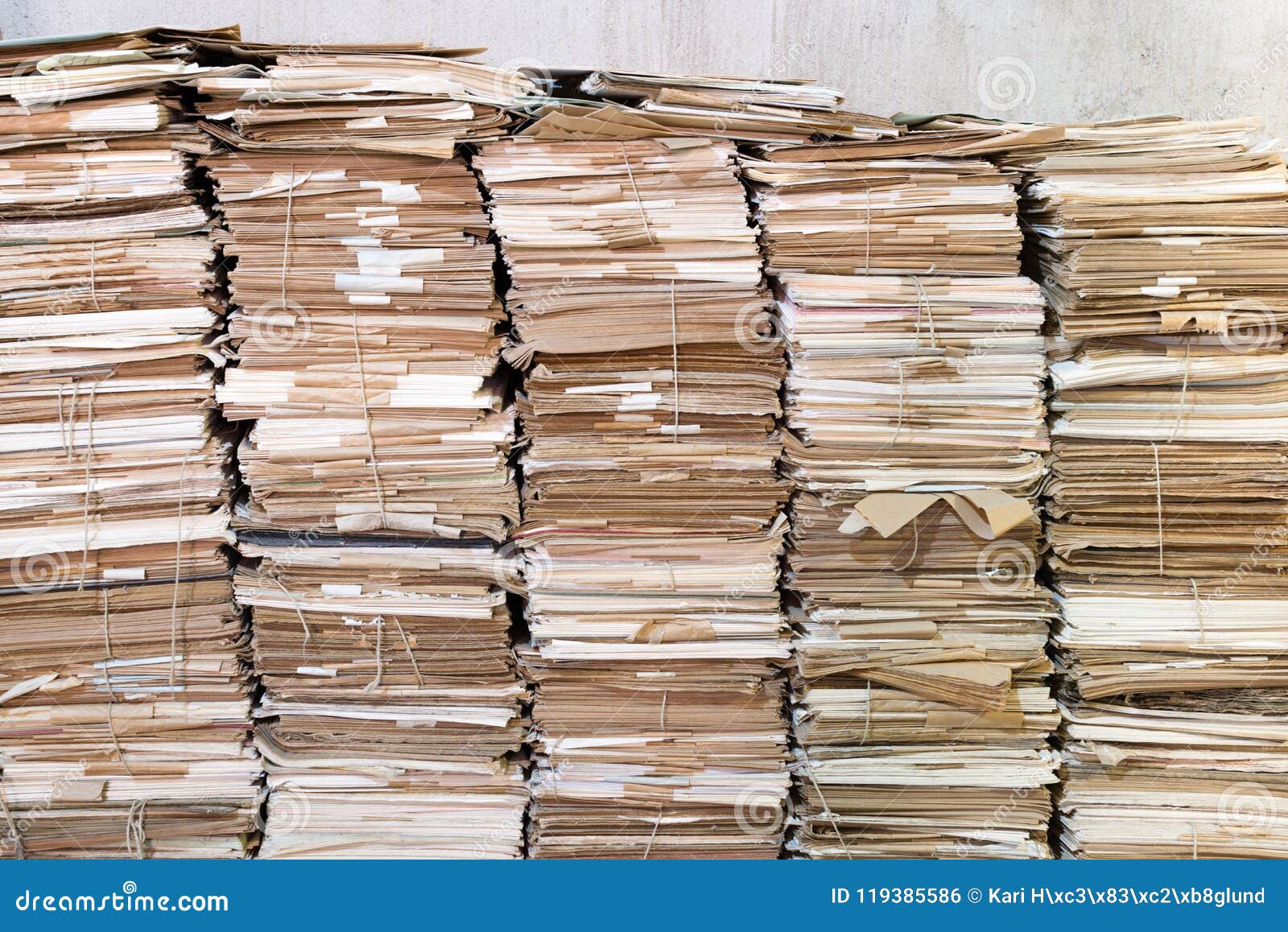Piles of old papers stock photo. Image of background - 119385586