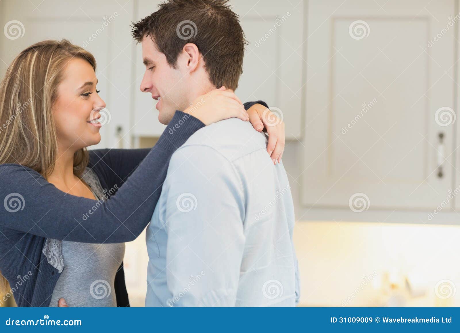 Hugging couple stock image. Image of cheerful, fair, embracing - 31009009