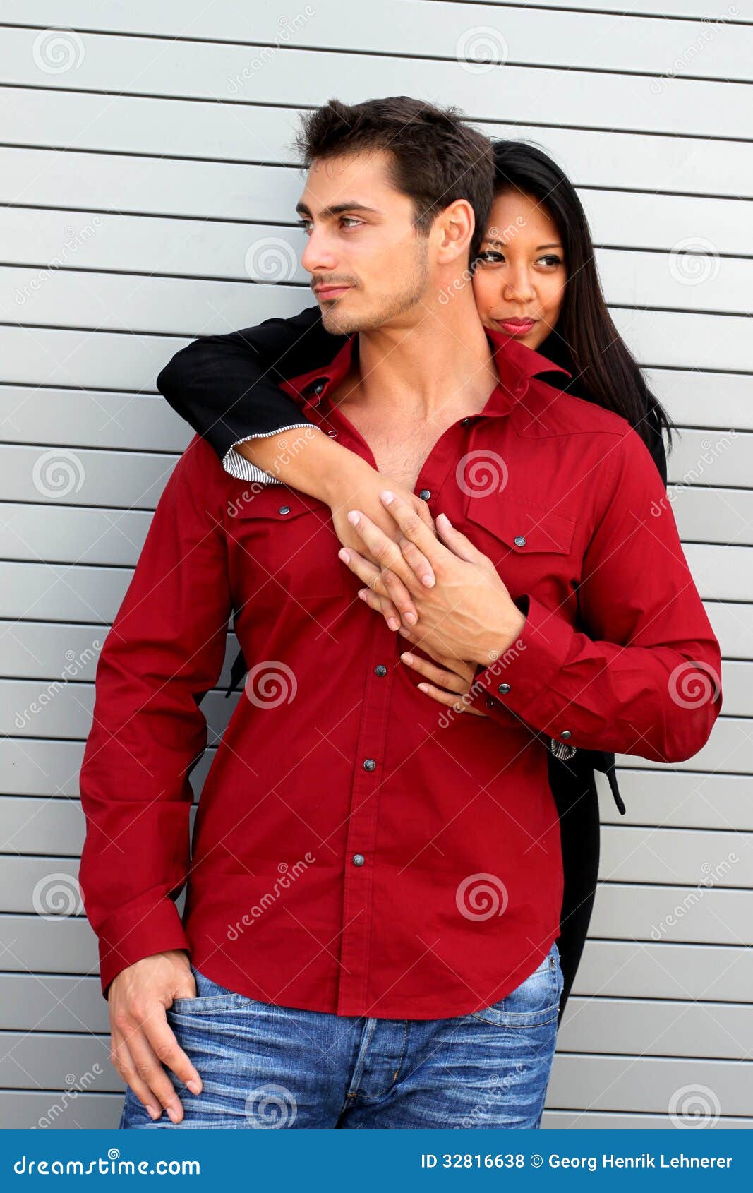 Hugging Couple stock photo. Image of boyfriend, looking - 32816638