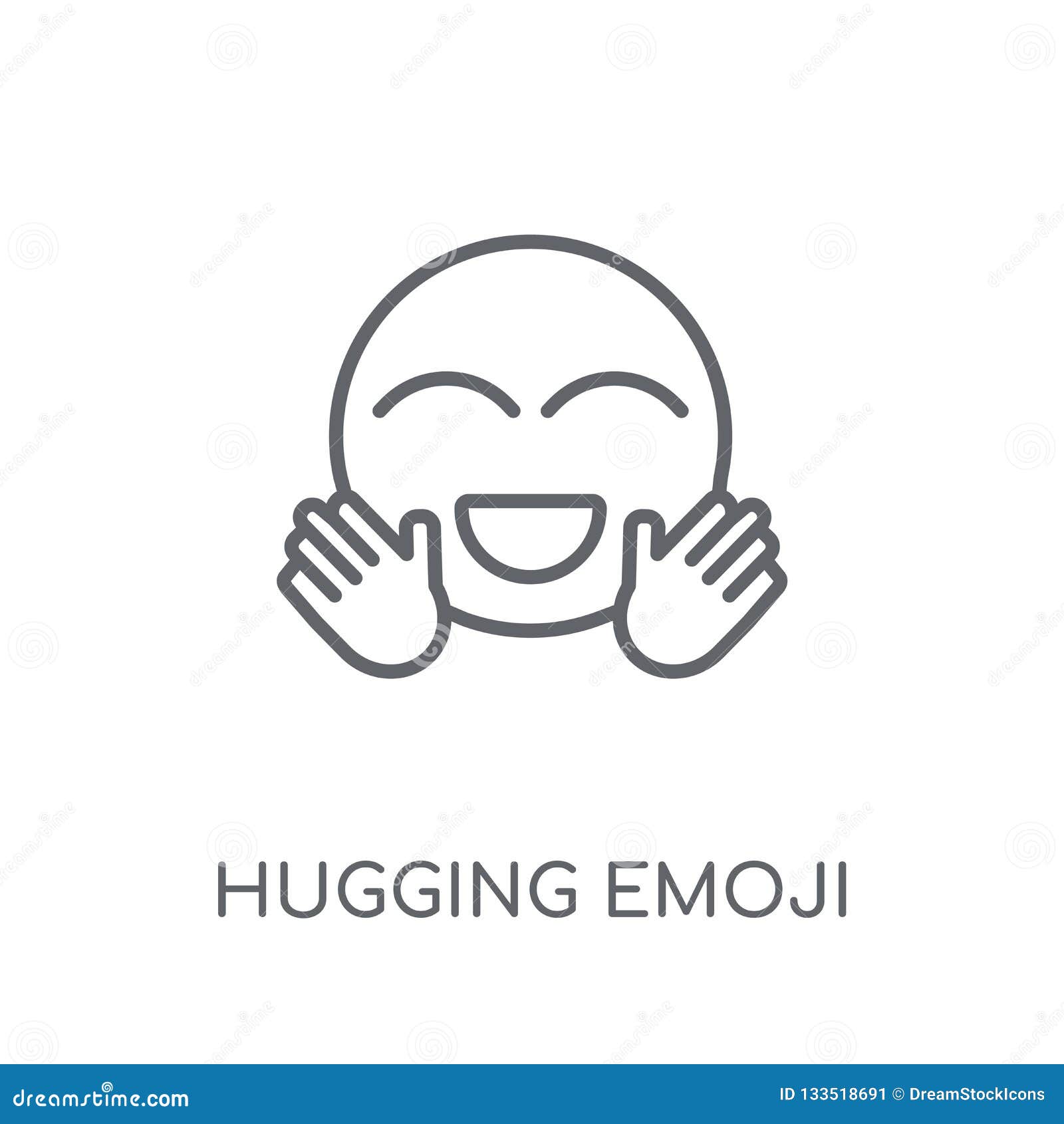 Hugging Emoji Icon. Trendy Hugging Emoji Logo Concept On White B ...