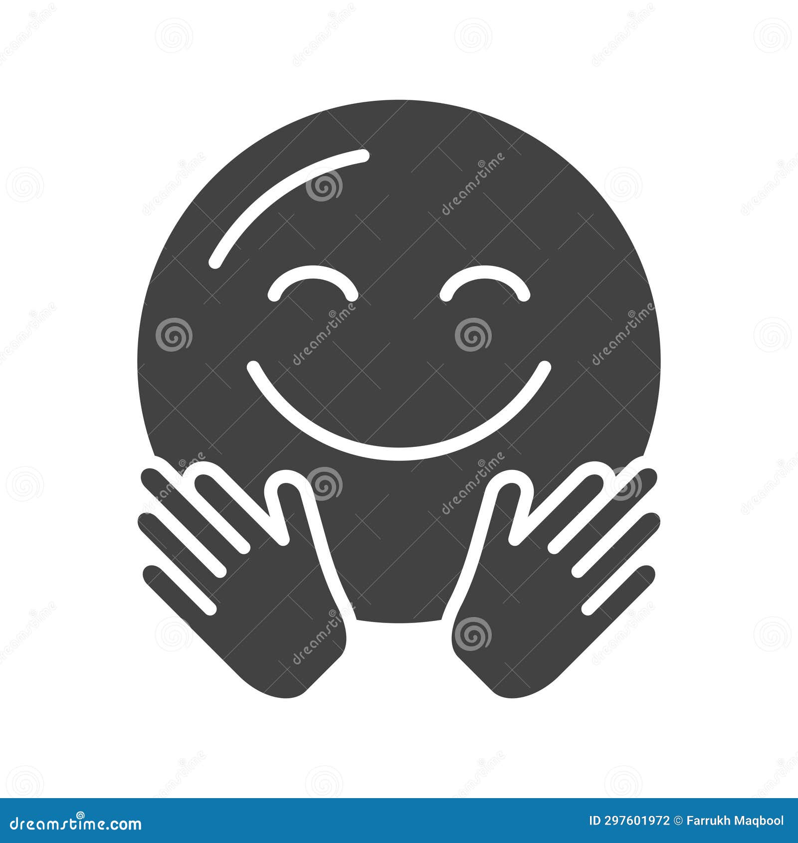 Hugging Face Icon Vector Image. Stock Vector - Illustration of huggs ...