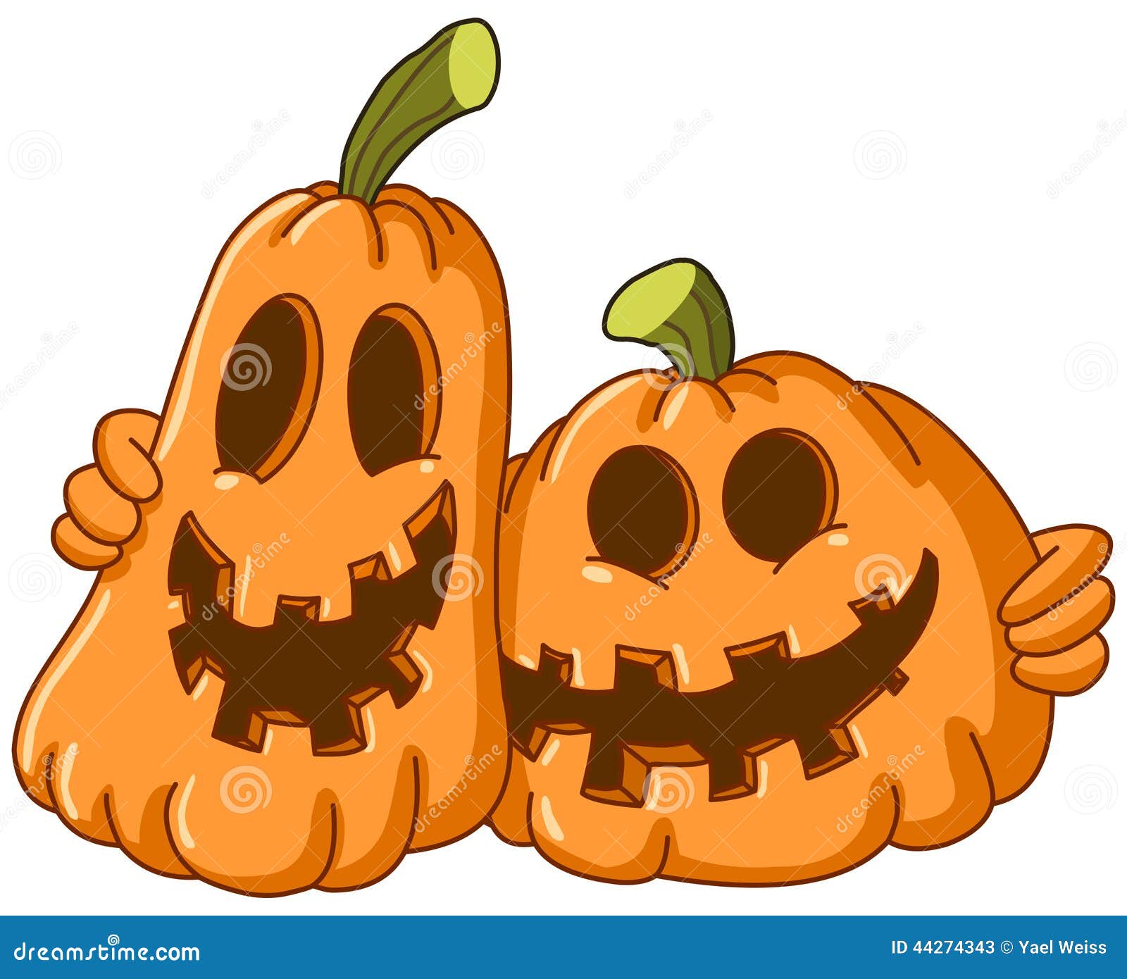 Hugging pumpkins stock vector. Illustration of friends - 44274343