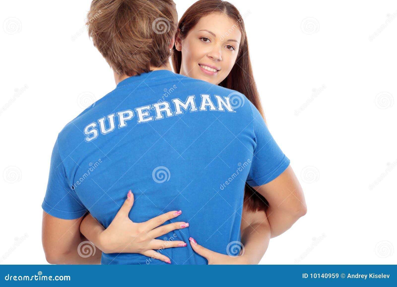 Hugging a superman stock image. Image of muscle, gorgeous - 10140959