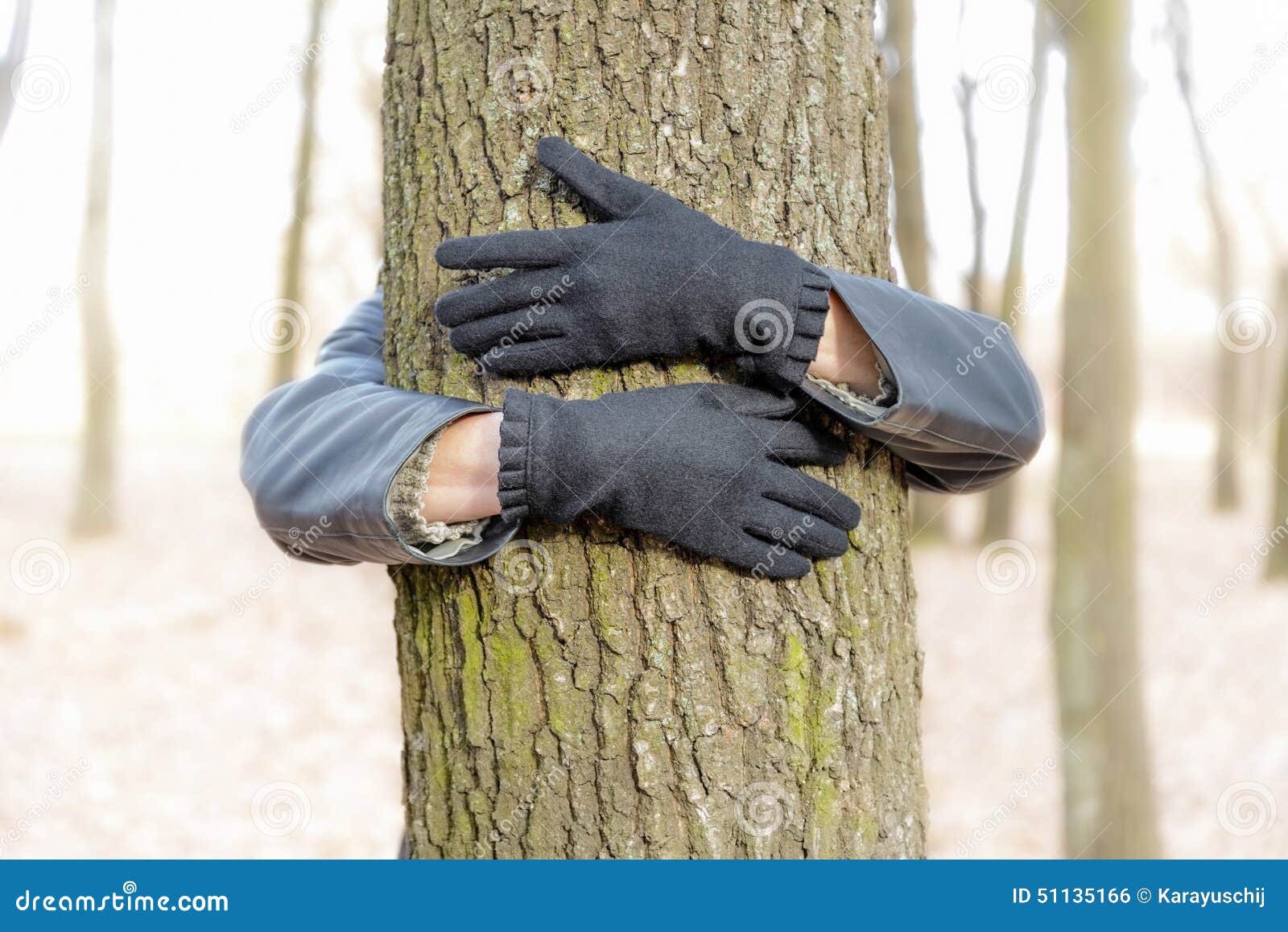 Hugging the Tree stock photo. Image of child, emotion - 51135166