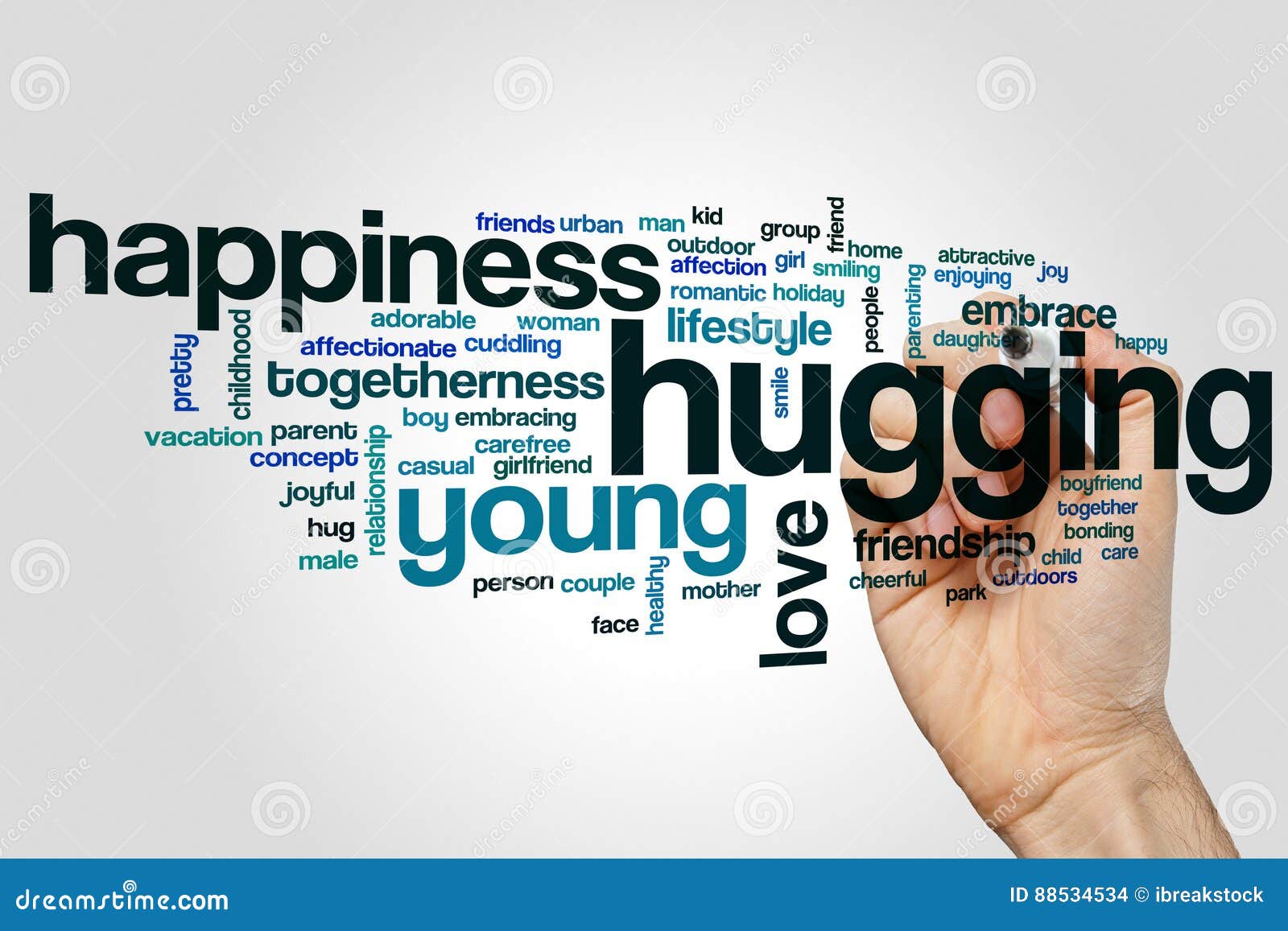 Hugging word cloud stock photo. Image of male, smiling - 88534534