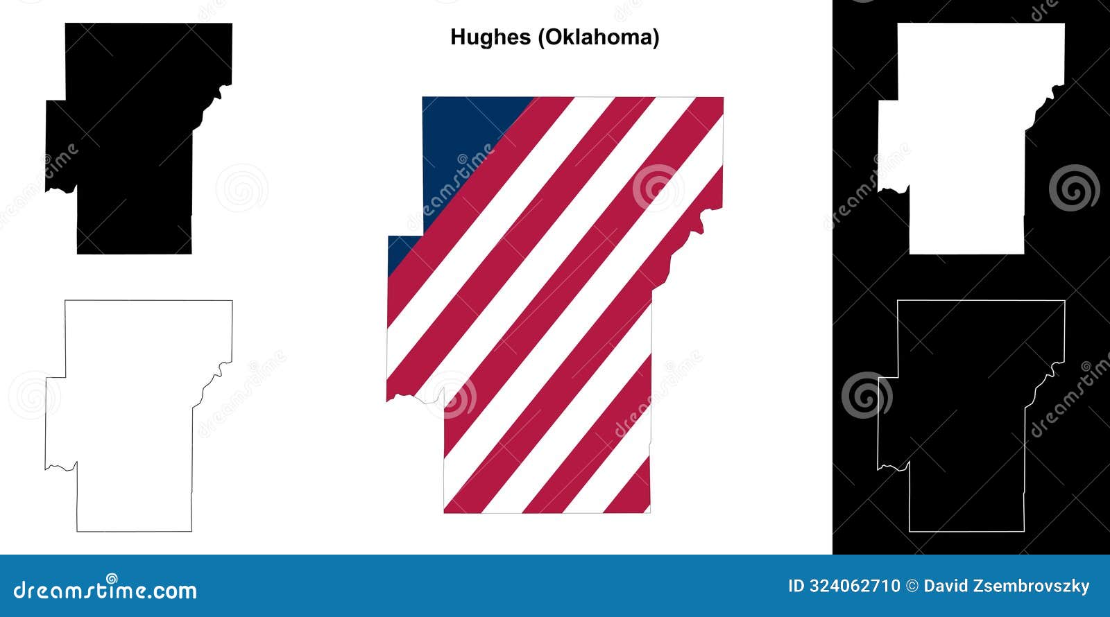 Hughes outline map stock illustration. Illustration of border - 324062710