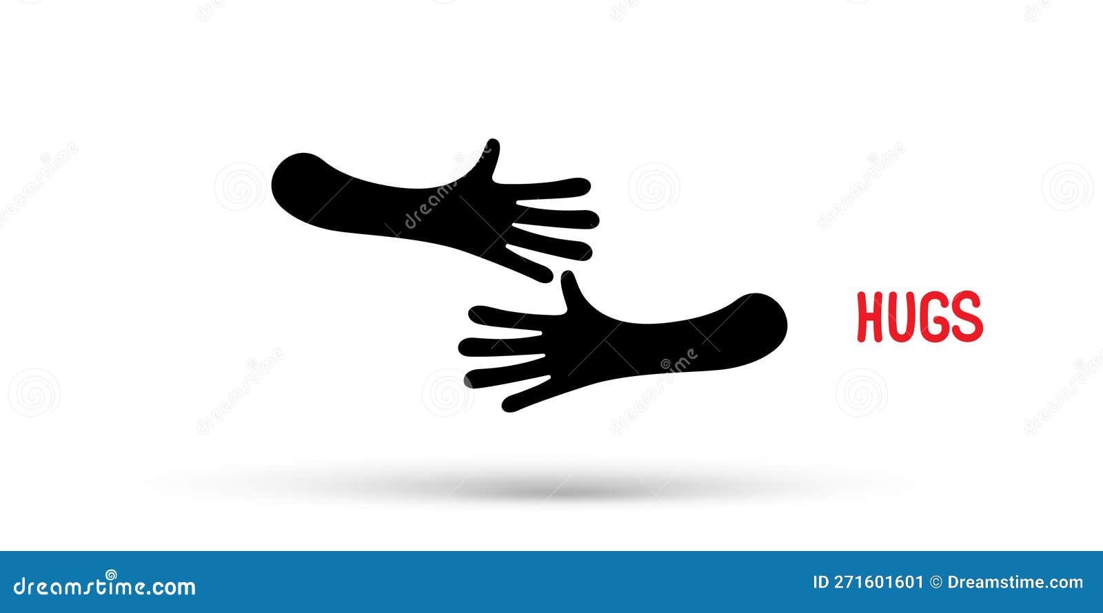 Hugs Hands Simple Abstract Illustration Stock Vector - Illustration of ...