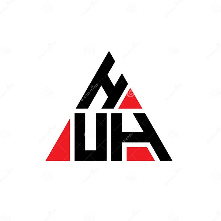 HUH Triangle Letter Logo Design with Triangle Shape. HUH Triangle Logo ...