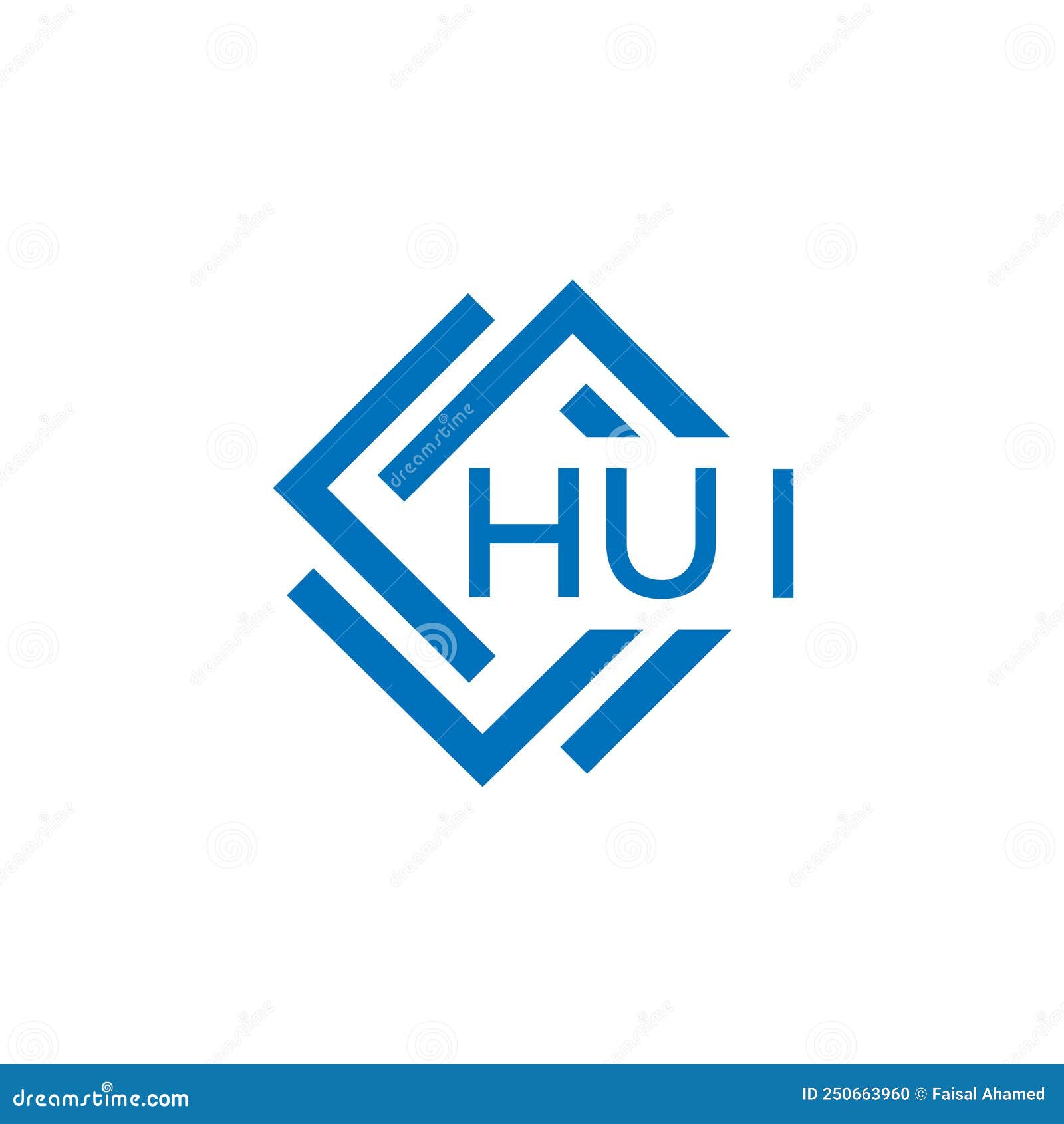 HUI Letter Logo Design on White Background. HUI Creative Circle Letter ...