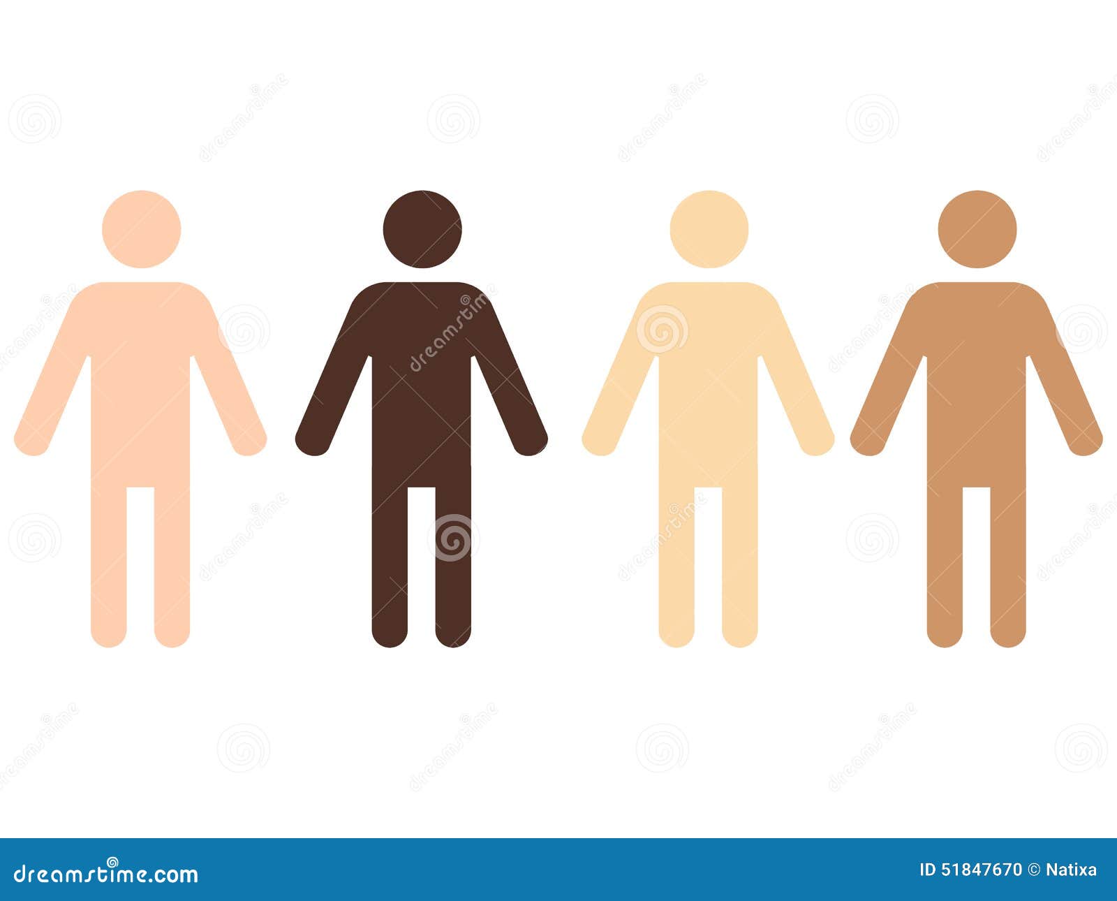 Huidkleuren vector illustratie. Illustration of etnisch - 51847670