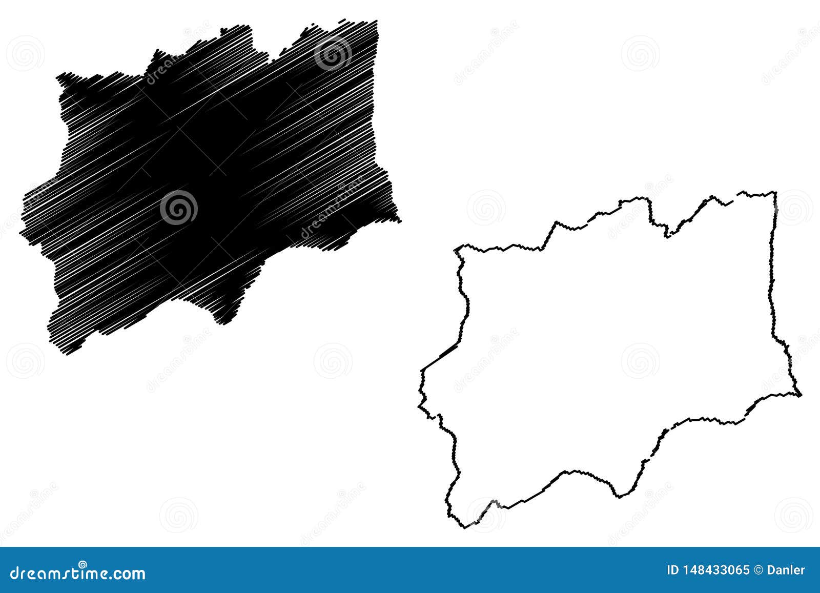 Lubango City Republic Of Angola, Huila Province Map Vector Illustration ...