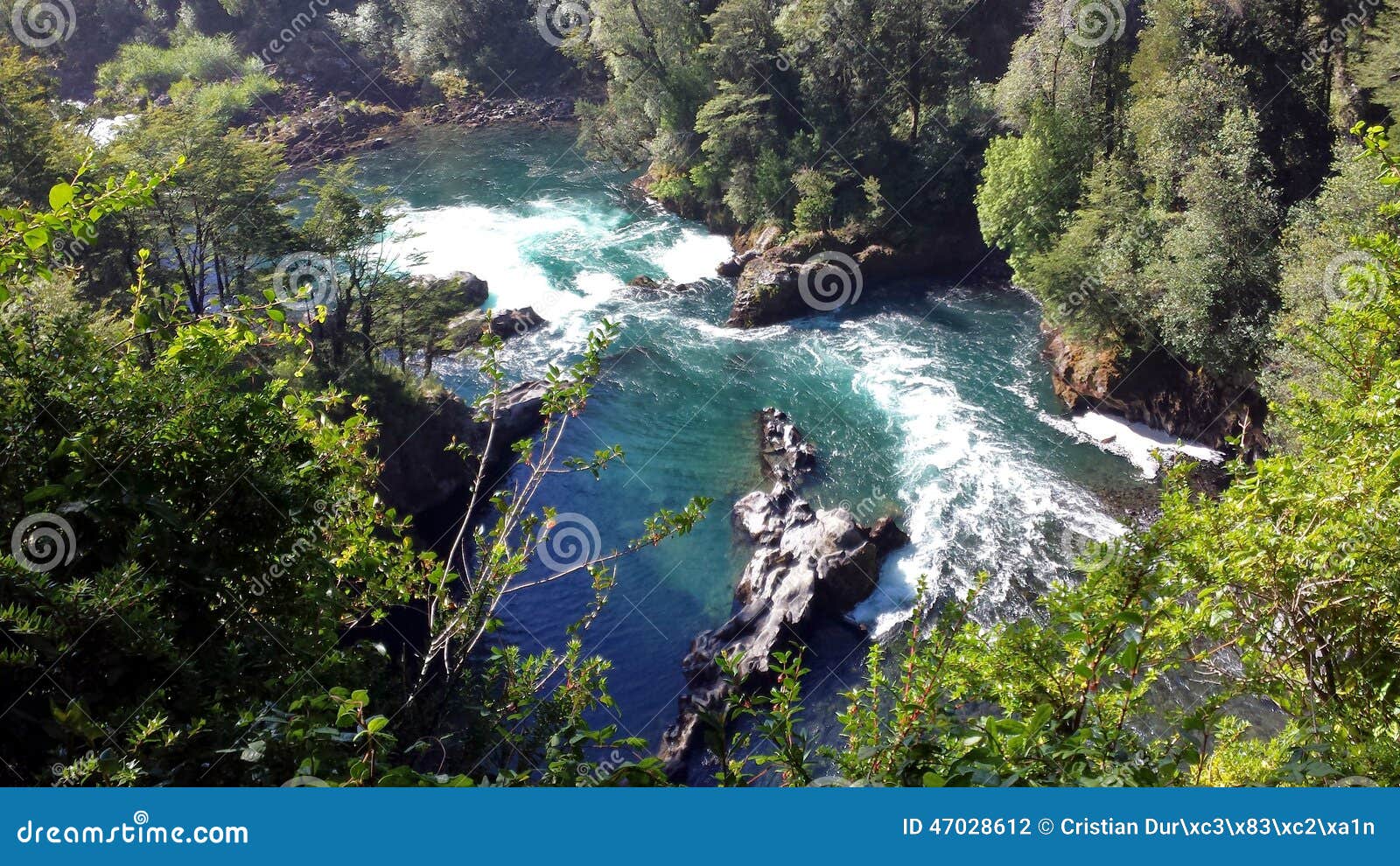 Huilo Huilo S River - Chile Stock Photo - Image of southern, little ...