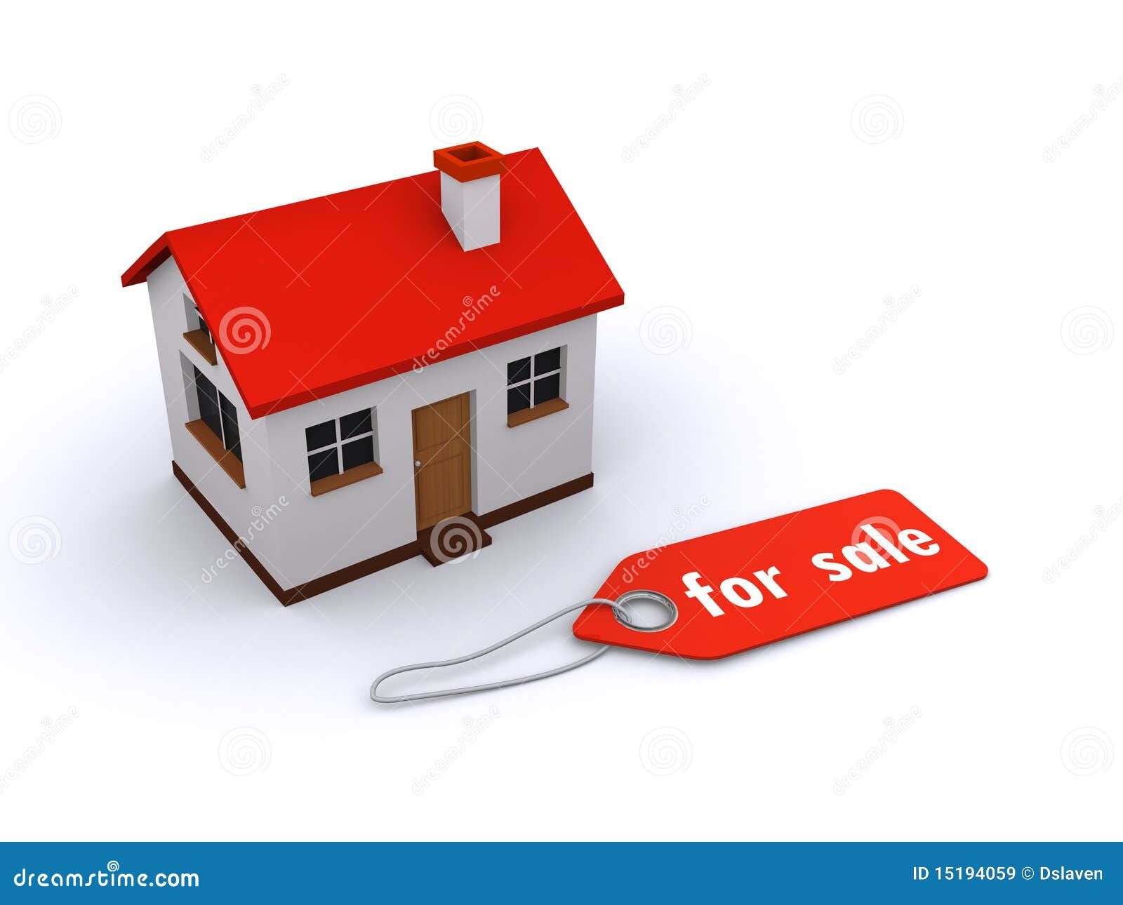 Huis voor verkoop stock illustratie. Illustration of eigenaar - 15194059