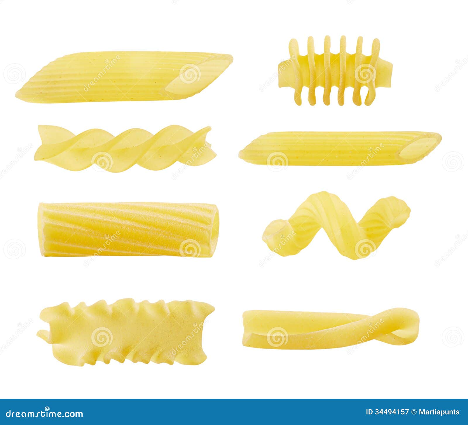 Huit Types Différents De Pâtes Image stock - Image of italien ...