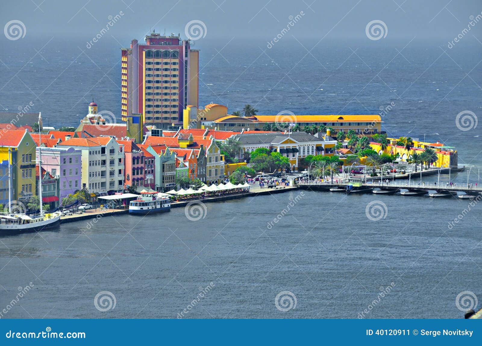 Huizen in Willemstad, Curacao Redactionele Foto - Image of verzadigd ...