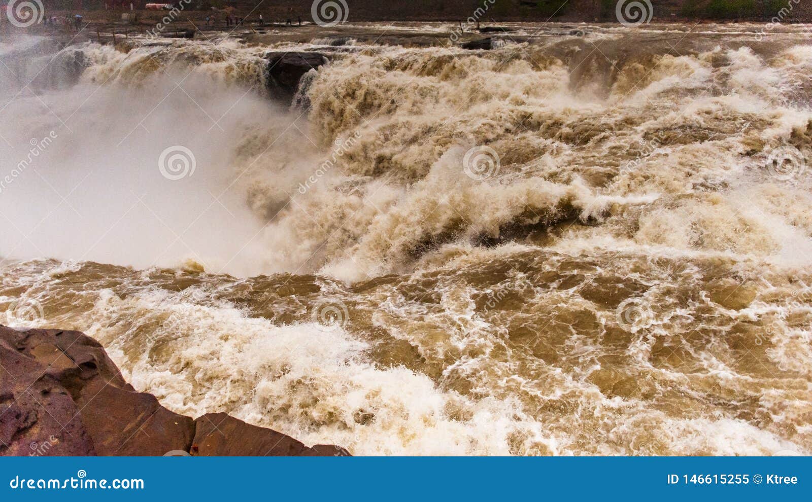 Hukou Waterfall stock image. Image of miles, stone, jixian - 146615255