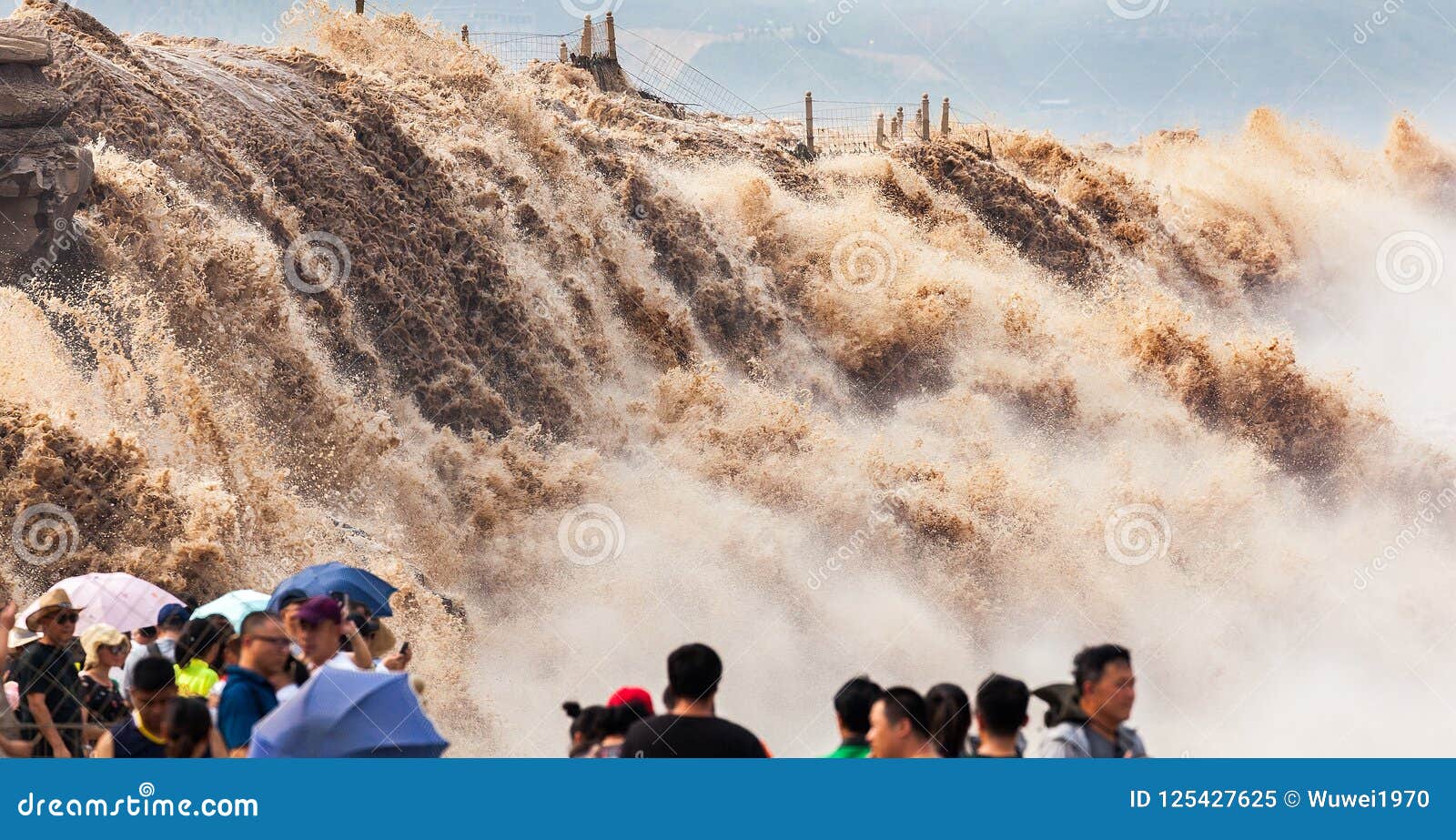 HuKou Waterfall of the Yellow River Editorial Image - Image of china ...