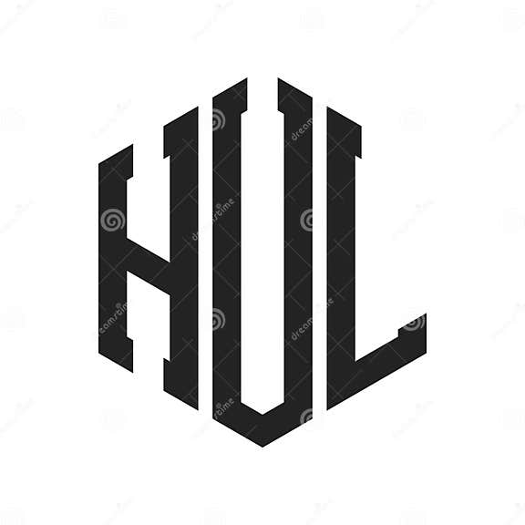 HUL Logo Design. Initial Letter HUL Monogram Logo Using Hexagon Shape ...