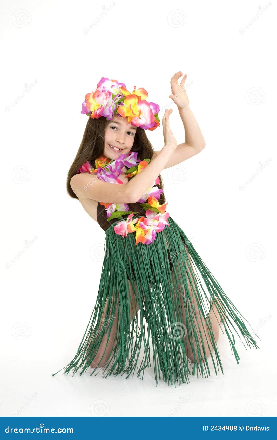 Hula Dancer stock photo. Image of outfit, white, hula - 2434908