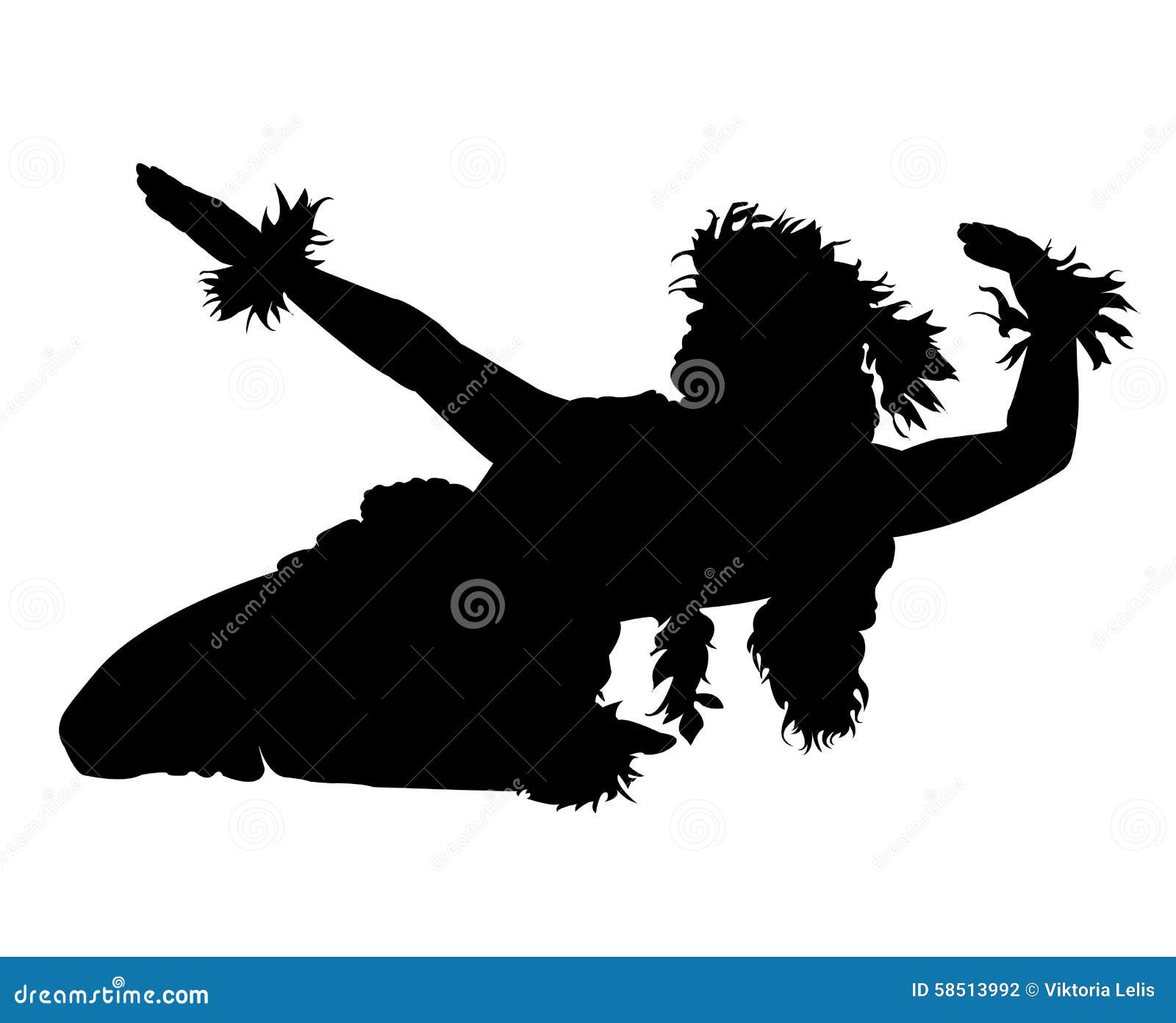 Hula dancer stock vector. Illustration of energy, fondness - 58513992