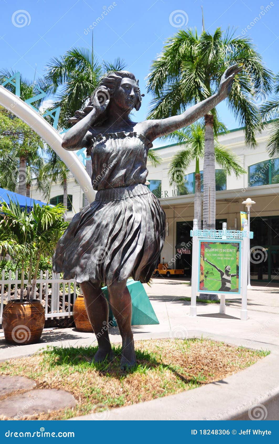 Hula Girl editorial photo. Image of metal, statue, architecture - 18248306