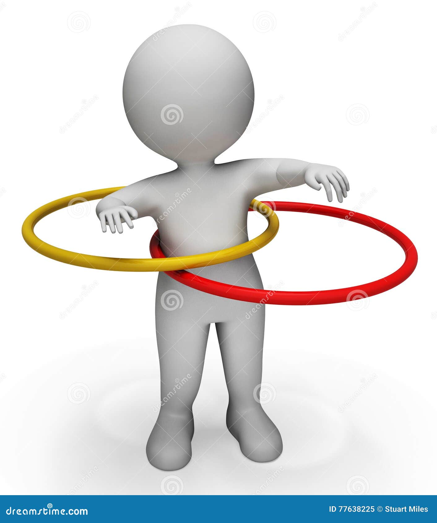 Hooping Activity Landing Page Template. Funny Boy Playing With Hula ...