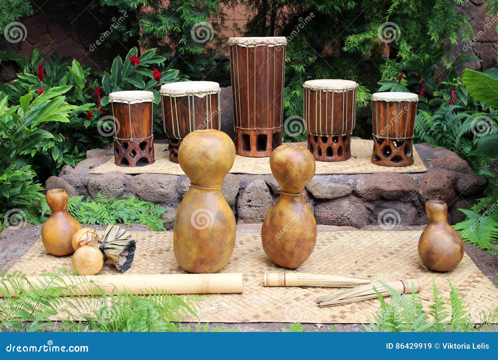 Hula instruments stock image. Image of oceania, hula - 86429919