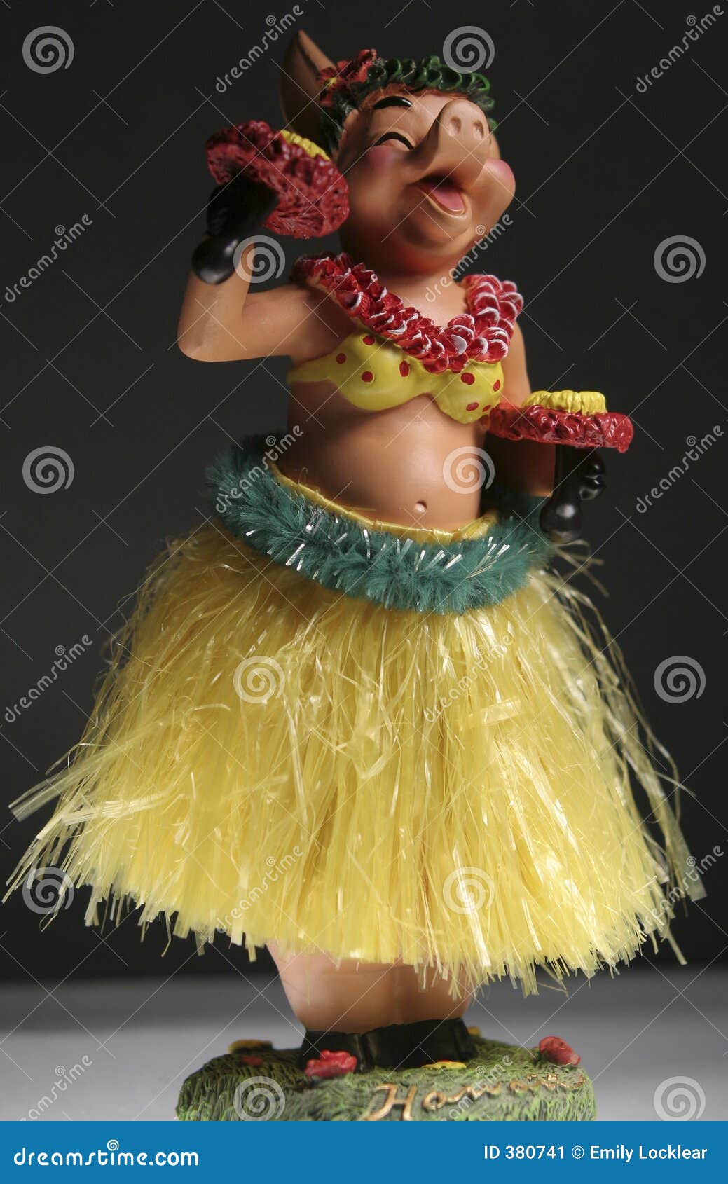 Hula Pig stock image. Image of figure, belly, cute, luau - 380741
