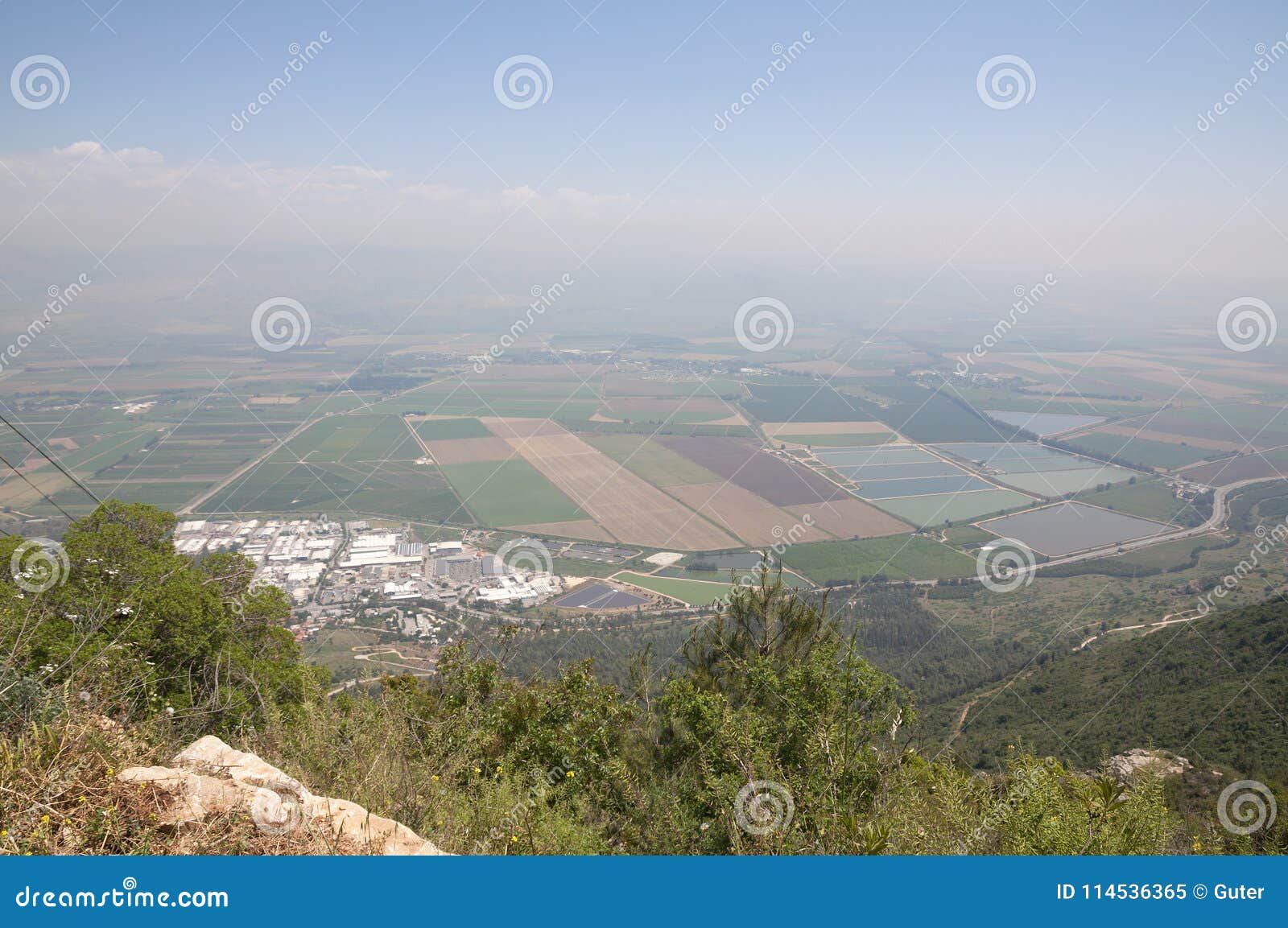 Hula Valley from the Manara Cliff Stock Image - Image of hula, nature ...