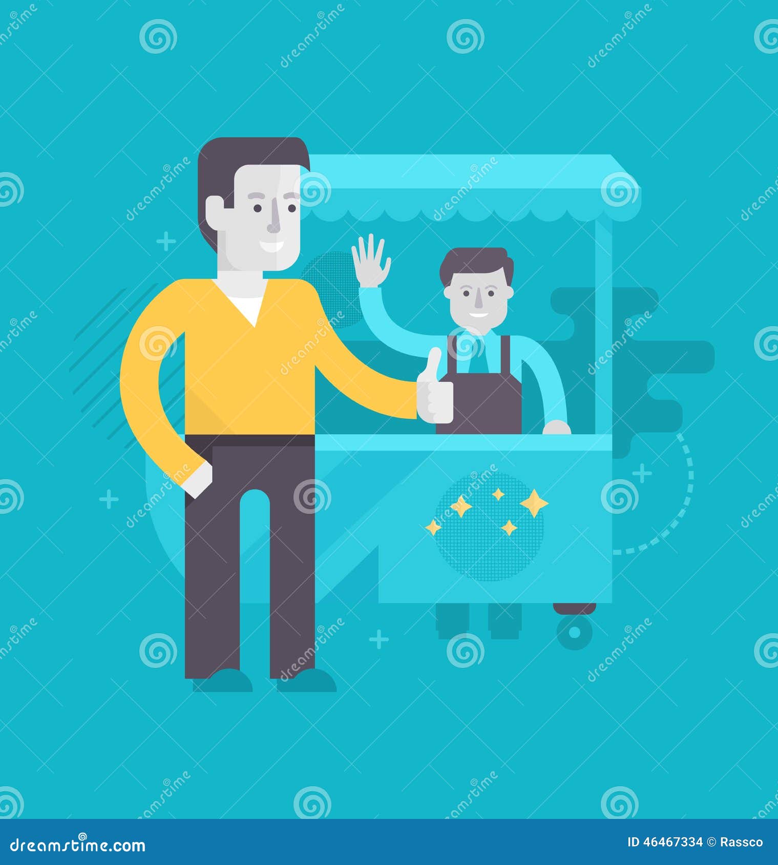 Huldeblijk Van Tevreden Klant Vector Illustratie - Illustration of ...