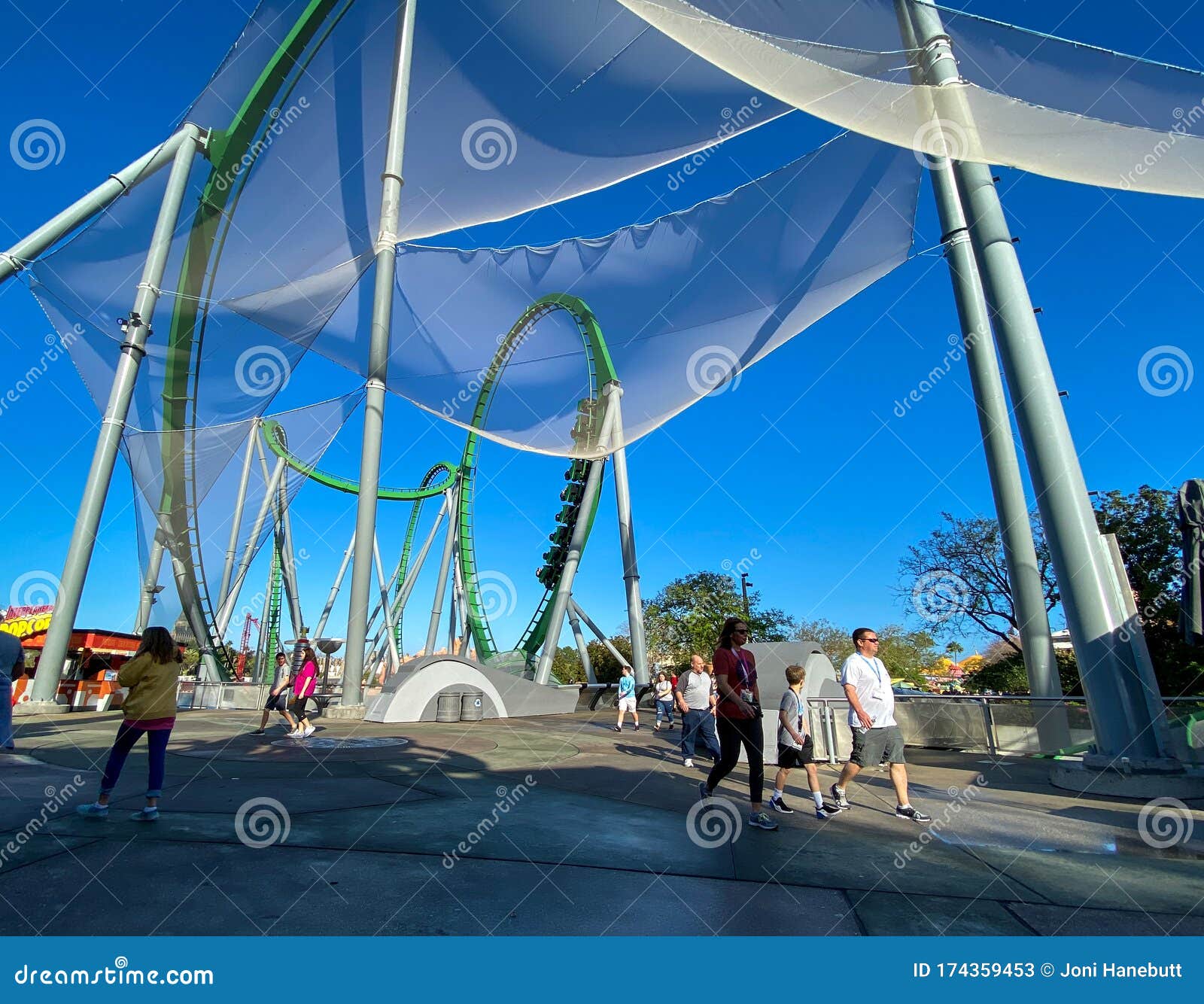Hulk Roller Coaster at Universal Studios Editorial Stock Photo - Image ...