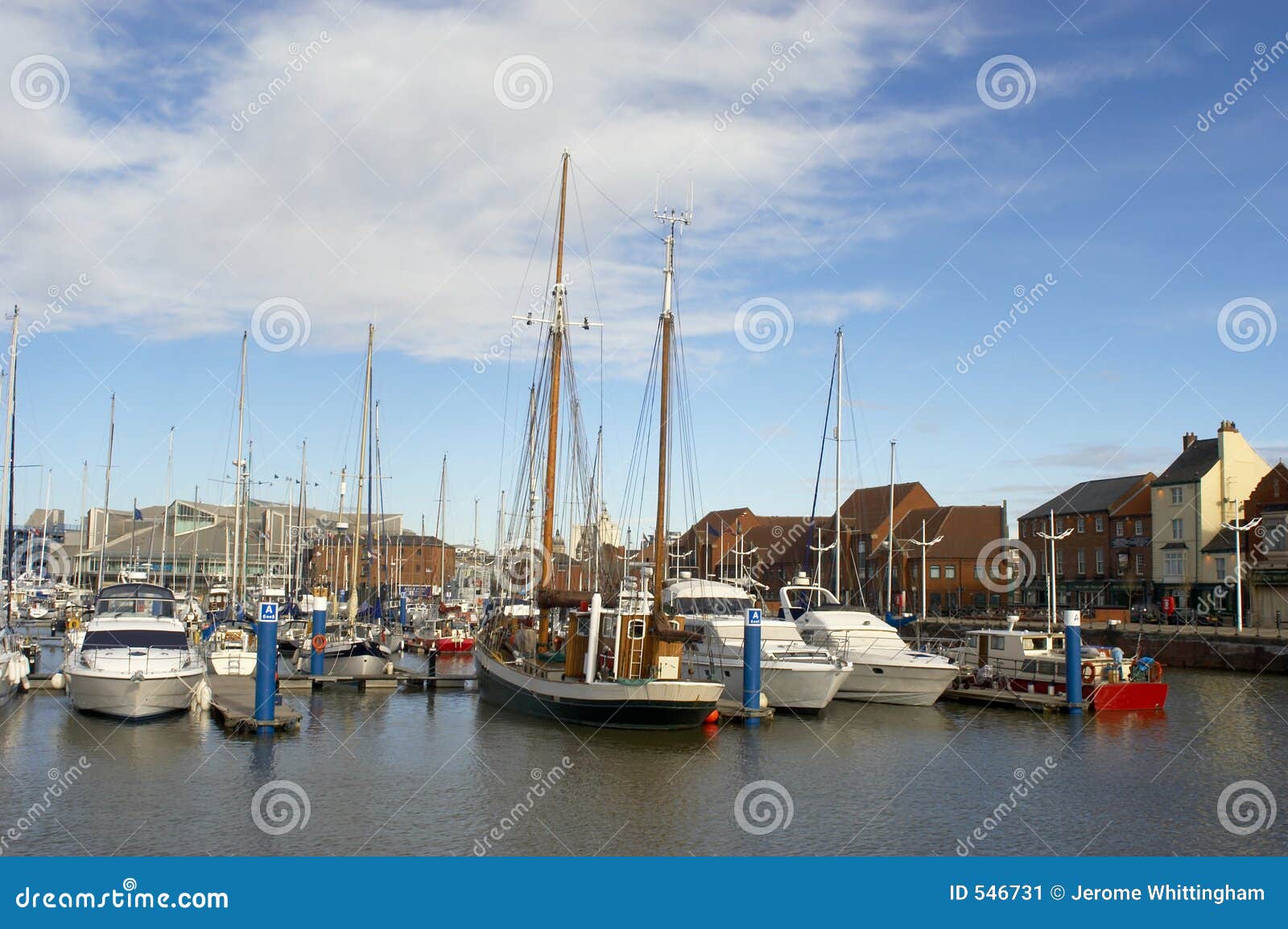 Hull Marina stock image. Image of travel, river, masts - 546731