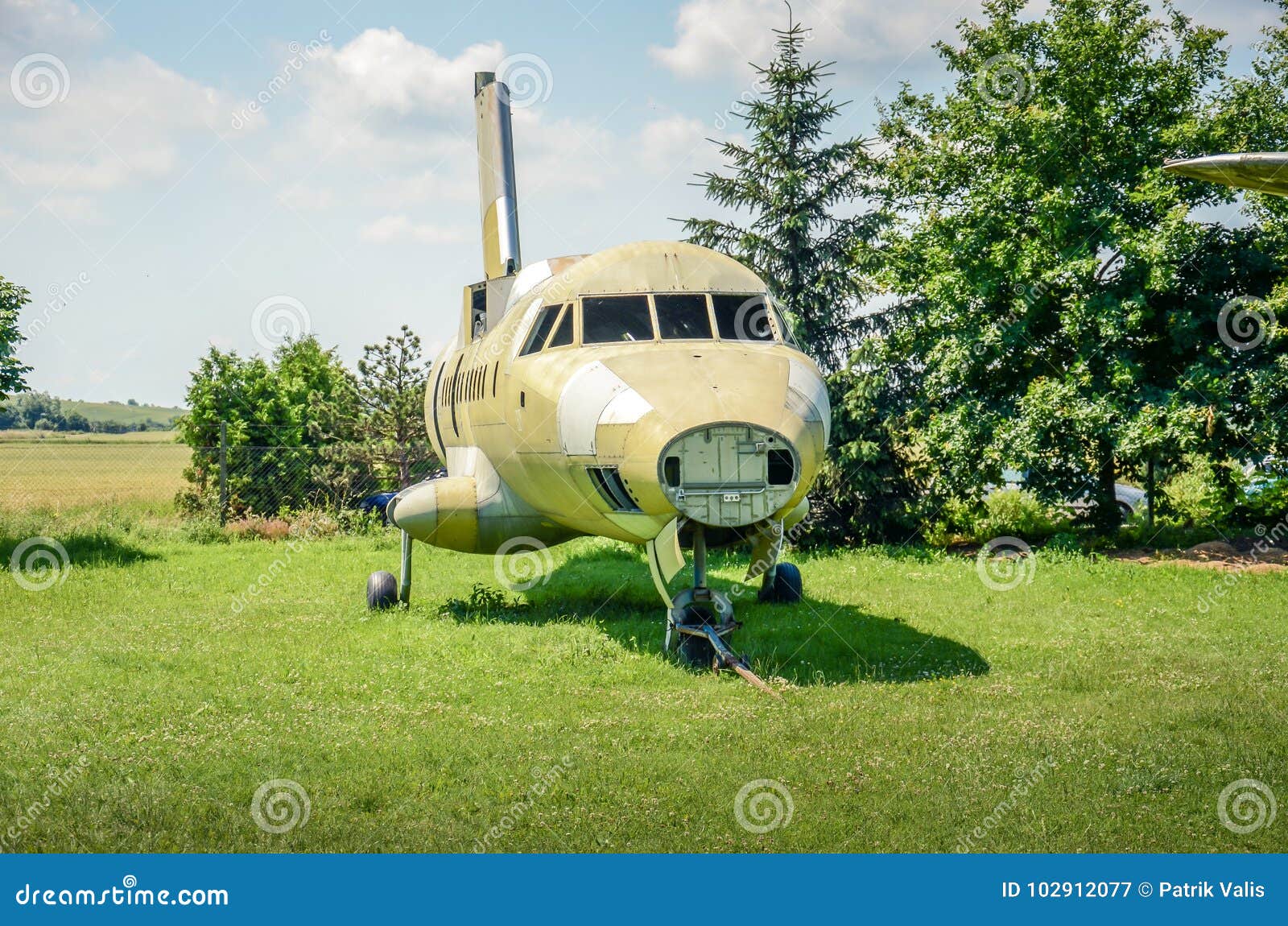 Hull of the Old Discarded Aircraft. Stock Image - Image of arrival ...