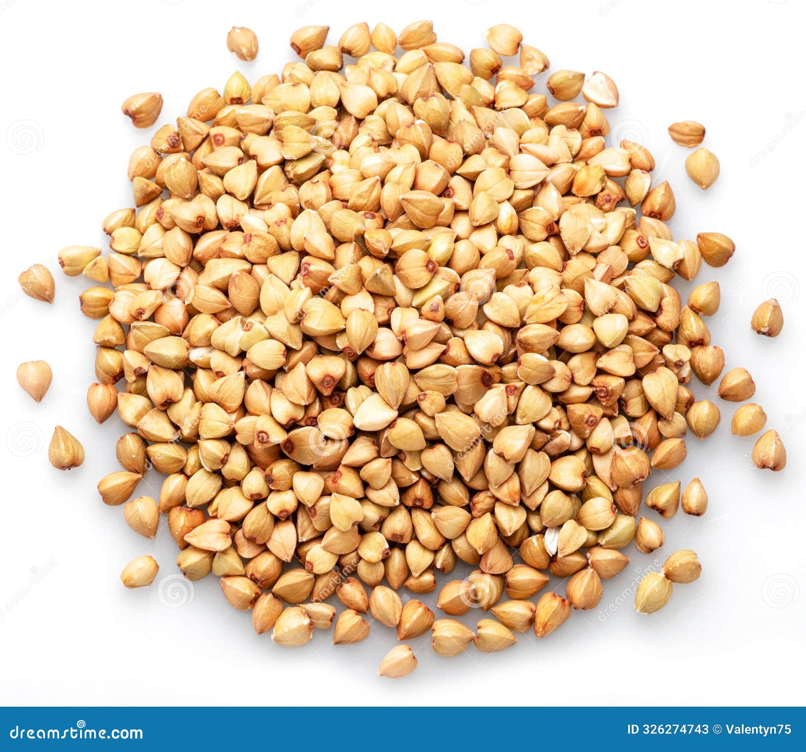 Hulled Kernels of Buckwheat Cereal Isolated on White Background Stock ...