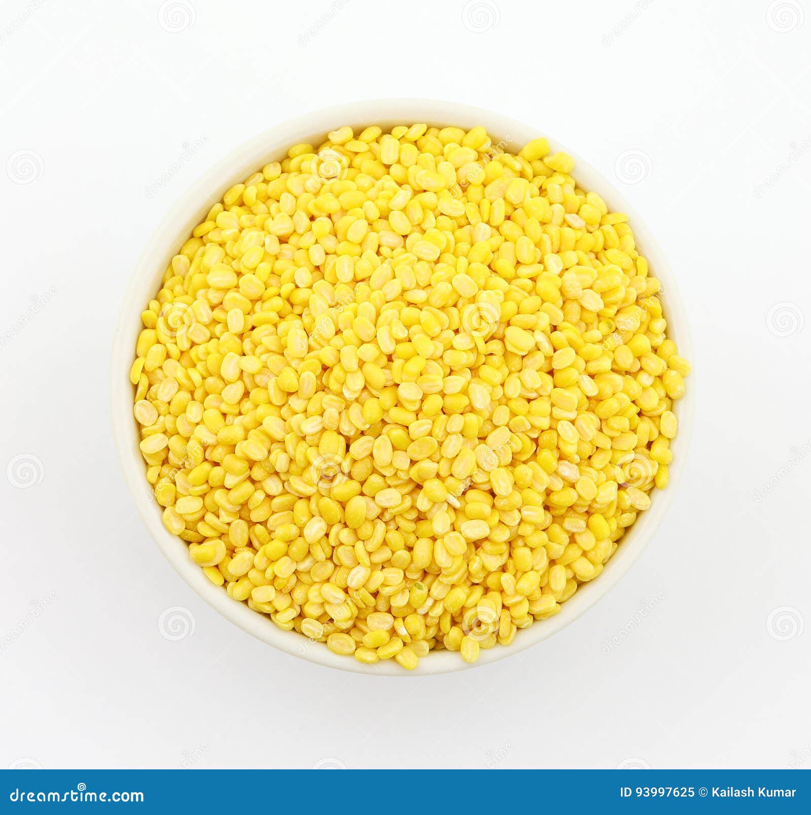 Hulled-split mung bean stock image. Image of isolated - 93997625