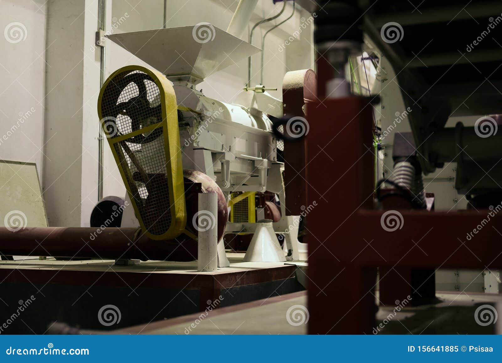 Huller Machine. Coffee Processing in Food Factory Stock Image - Image ...