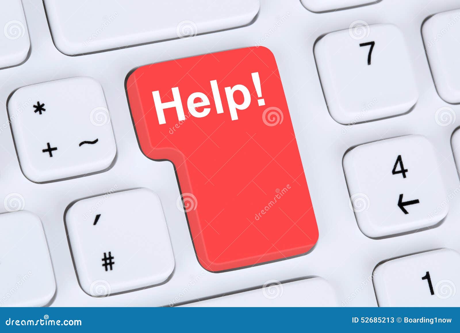 Hulpknoop Voor Probleem En Oplossing Met Computer Stock Afbeelding ...