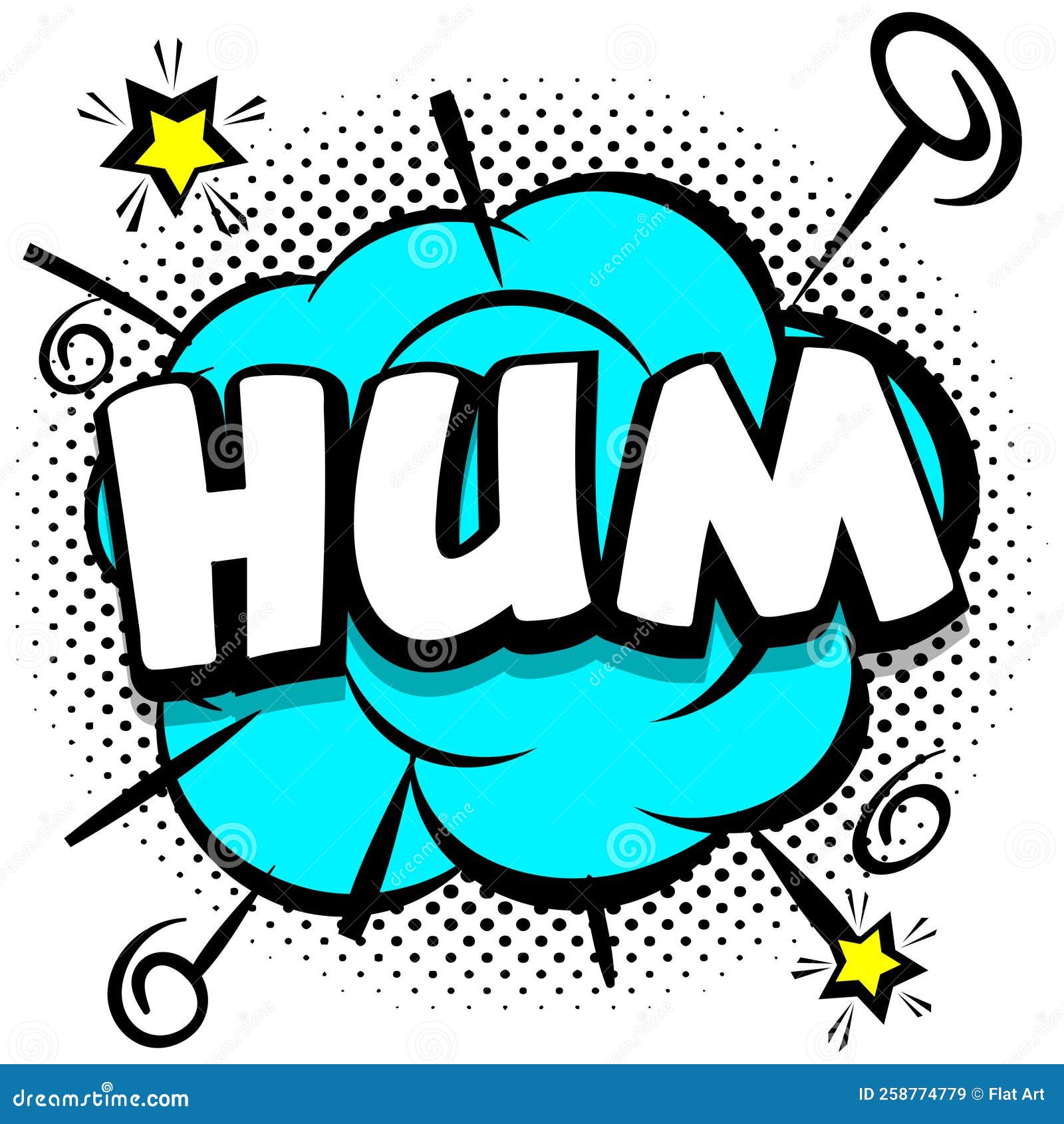 Hum Comic Bright Template with Speech Bubbles on Colorful Frames Stock ...