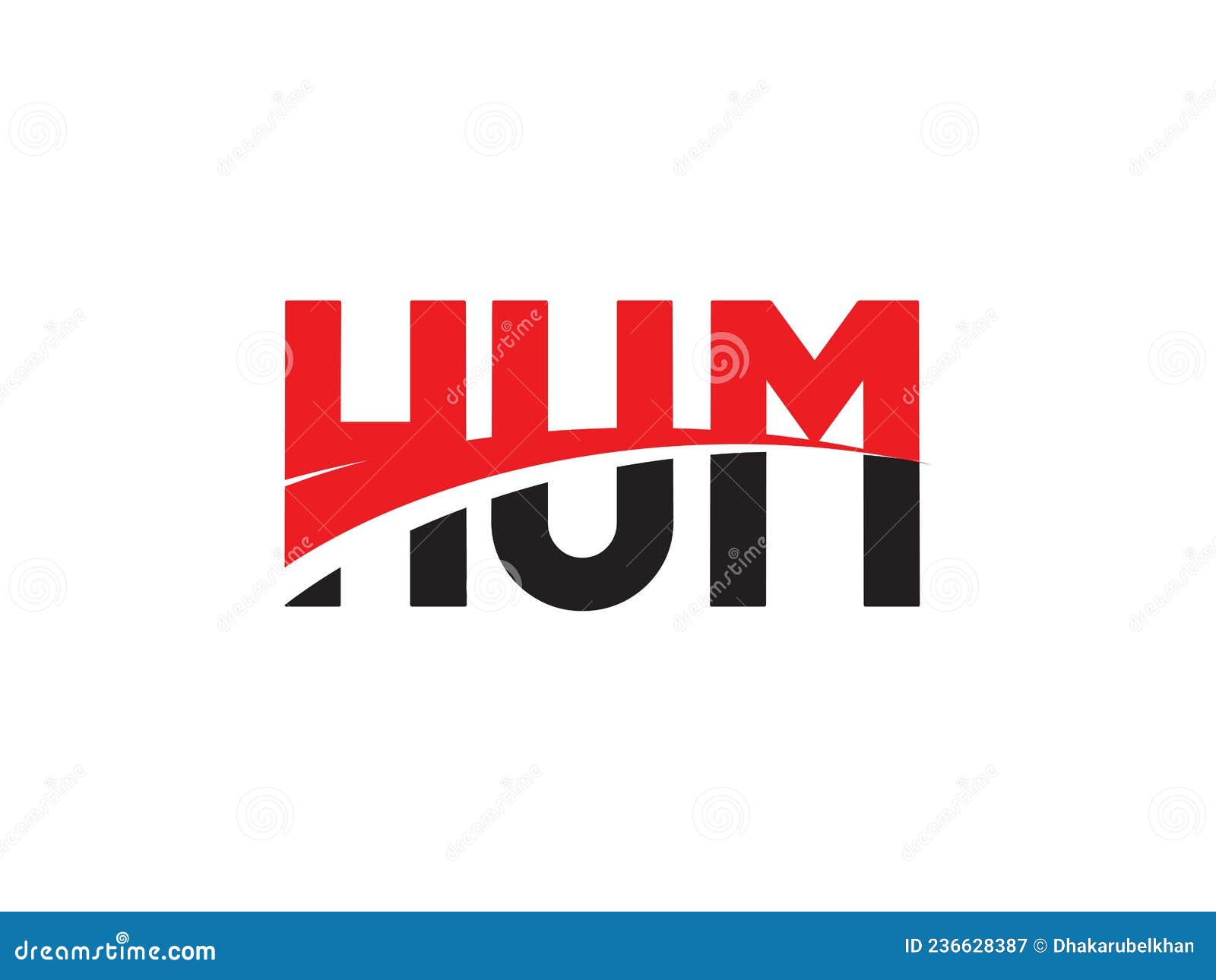 HUM Letter Initial Logo Design Vector Illustration Stock Vector ...