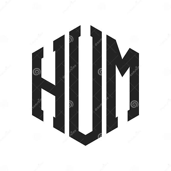 HUM Logo Design. Initial Letter HUM Monogram Logo Using Hexagon Shape ...