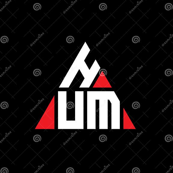 HUM Triangle Letter Logo Design with Triangle Shape. HUM Triangle Logo ...