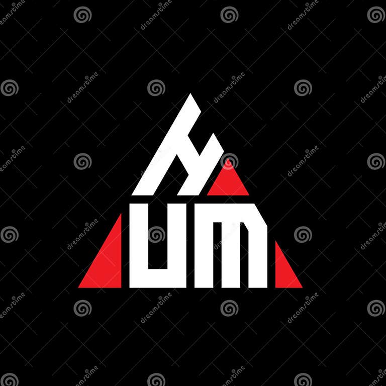 HUM Triangle Letter Logo Design with Triangle Shape. HUM Triangle Logo ...