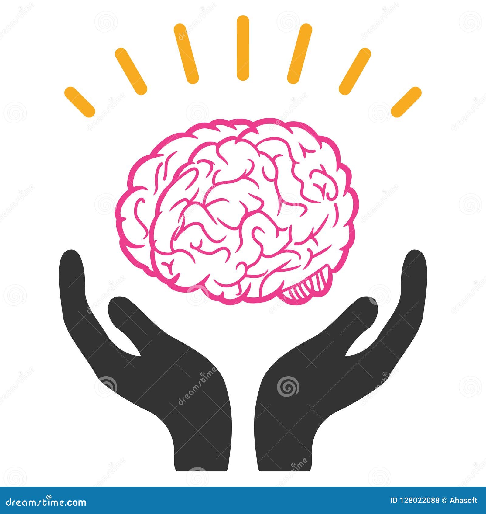 Humain Brain Knowledge Vector Icon Illustration de Vecteur ...