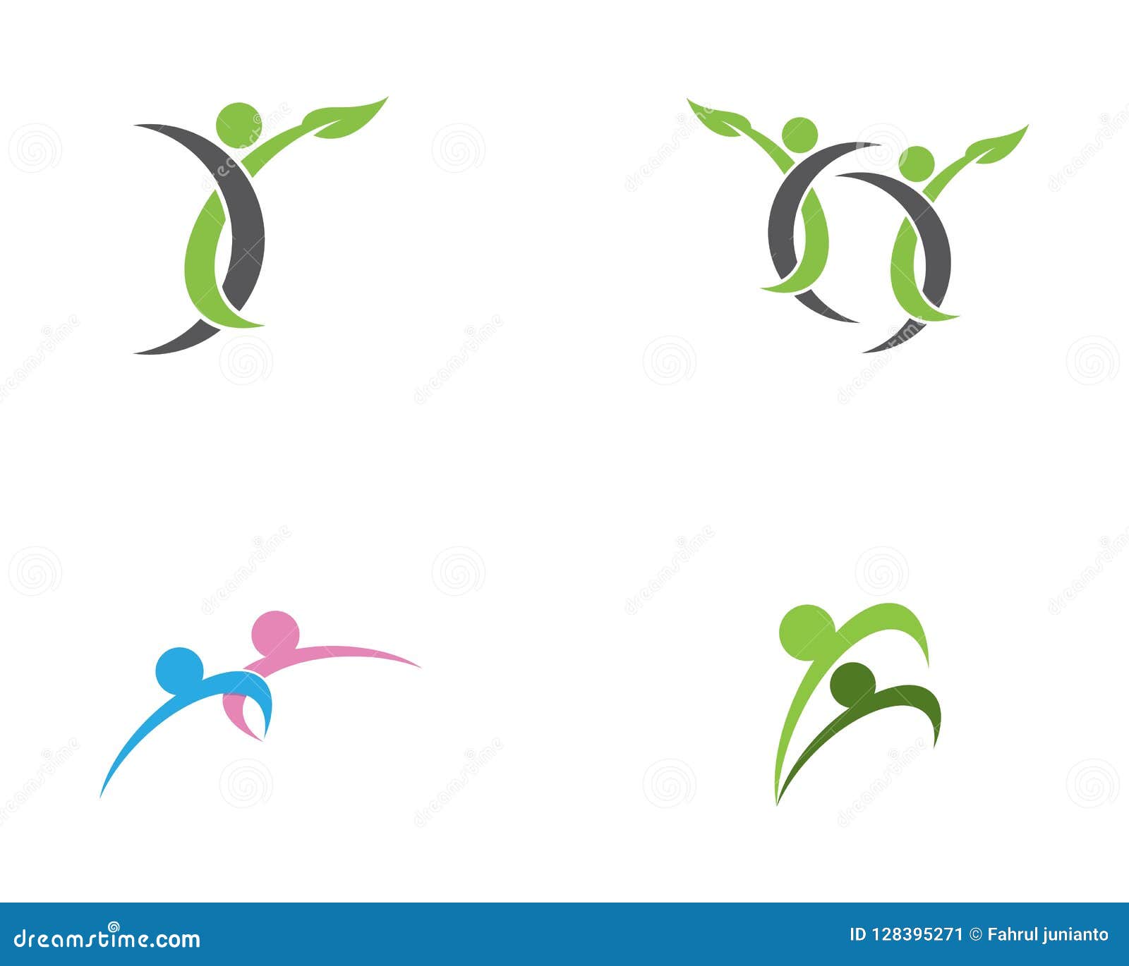 Human active logo template stock vector. Illustration of club - 128395271