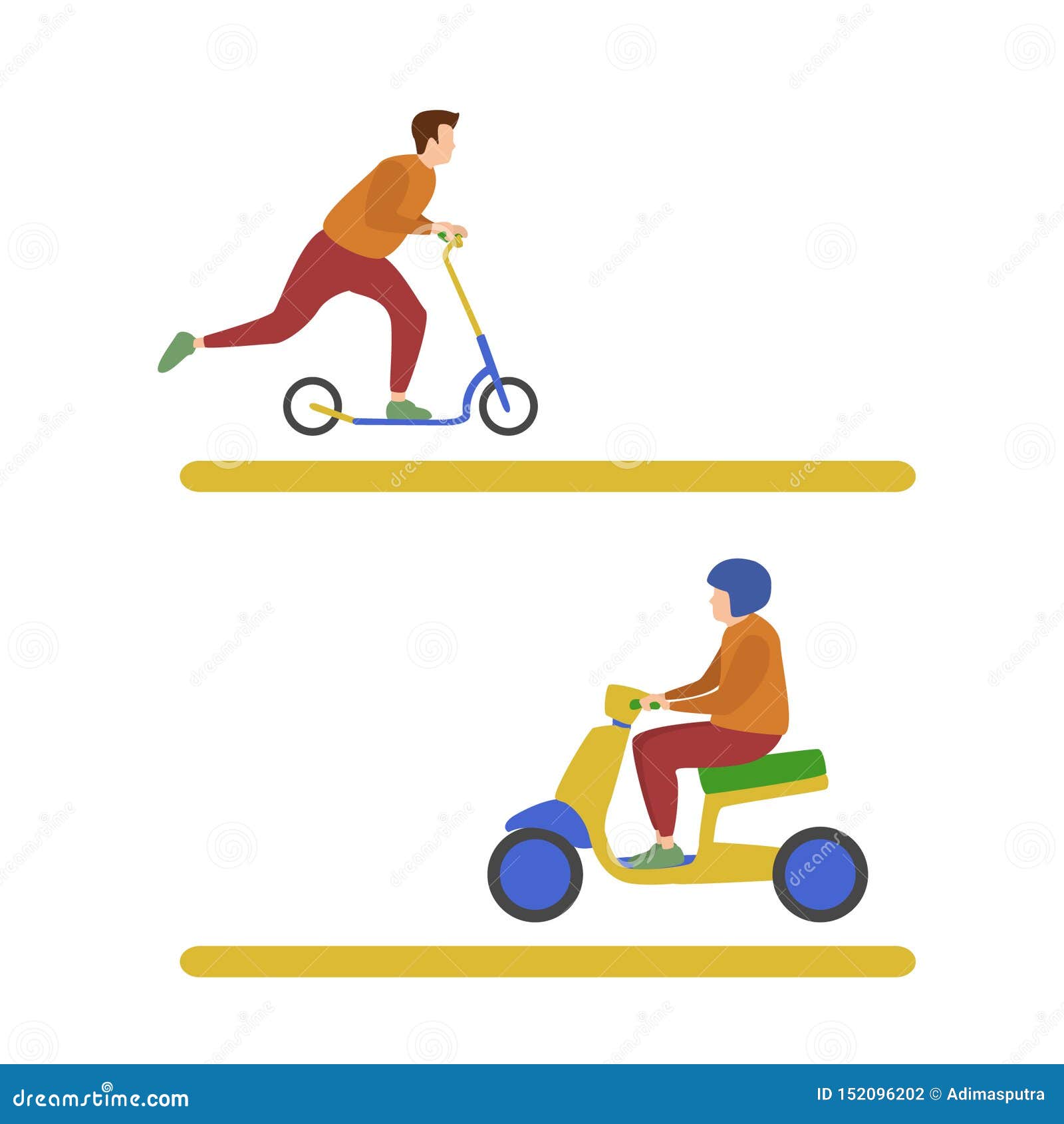 Human Activities Transport stock vector. Illustration of motorbike ...