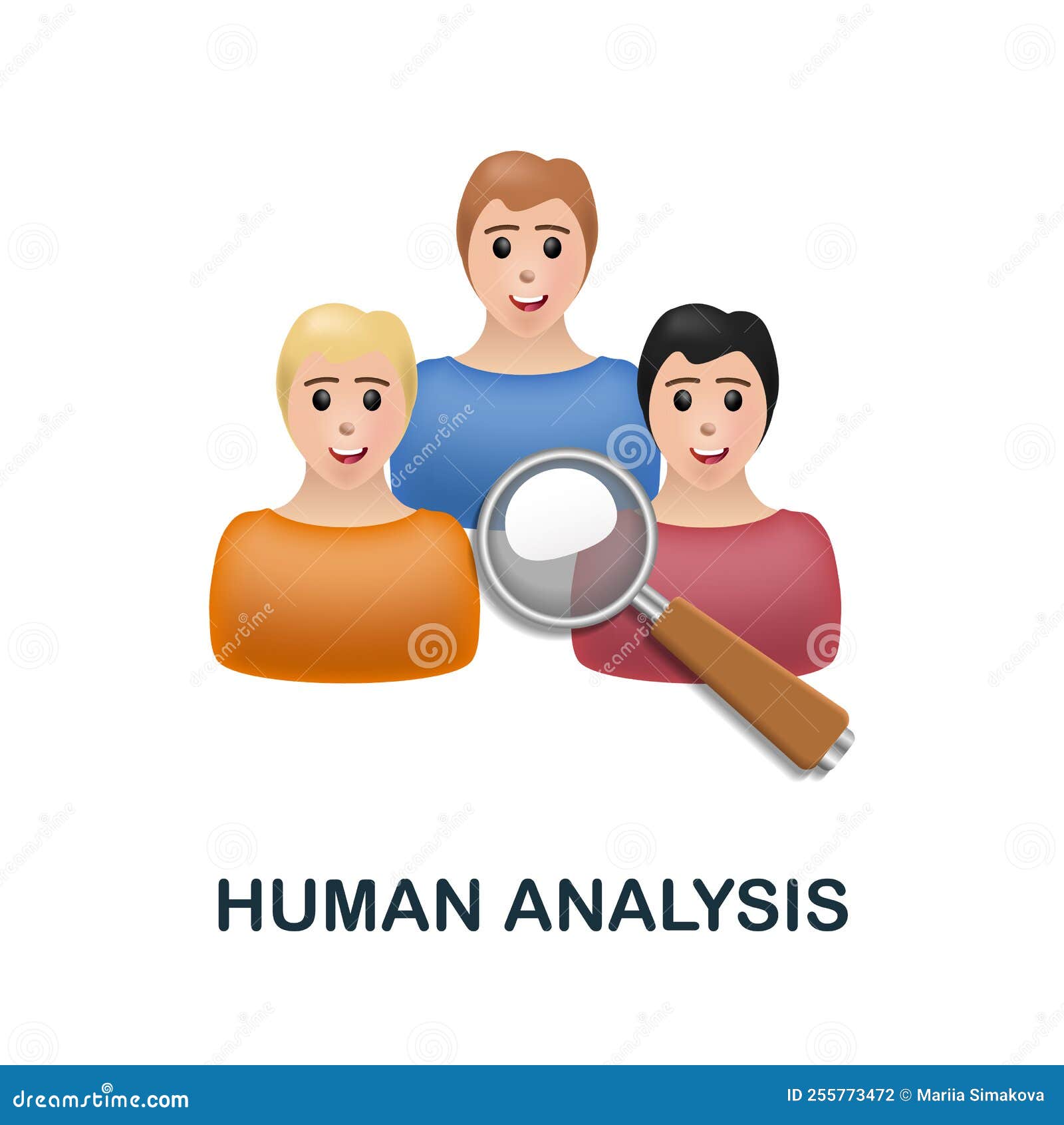 Human Analysis Icon. 3d Illustration from Business Training Collection ...
