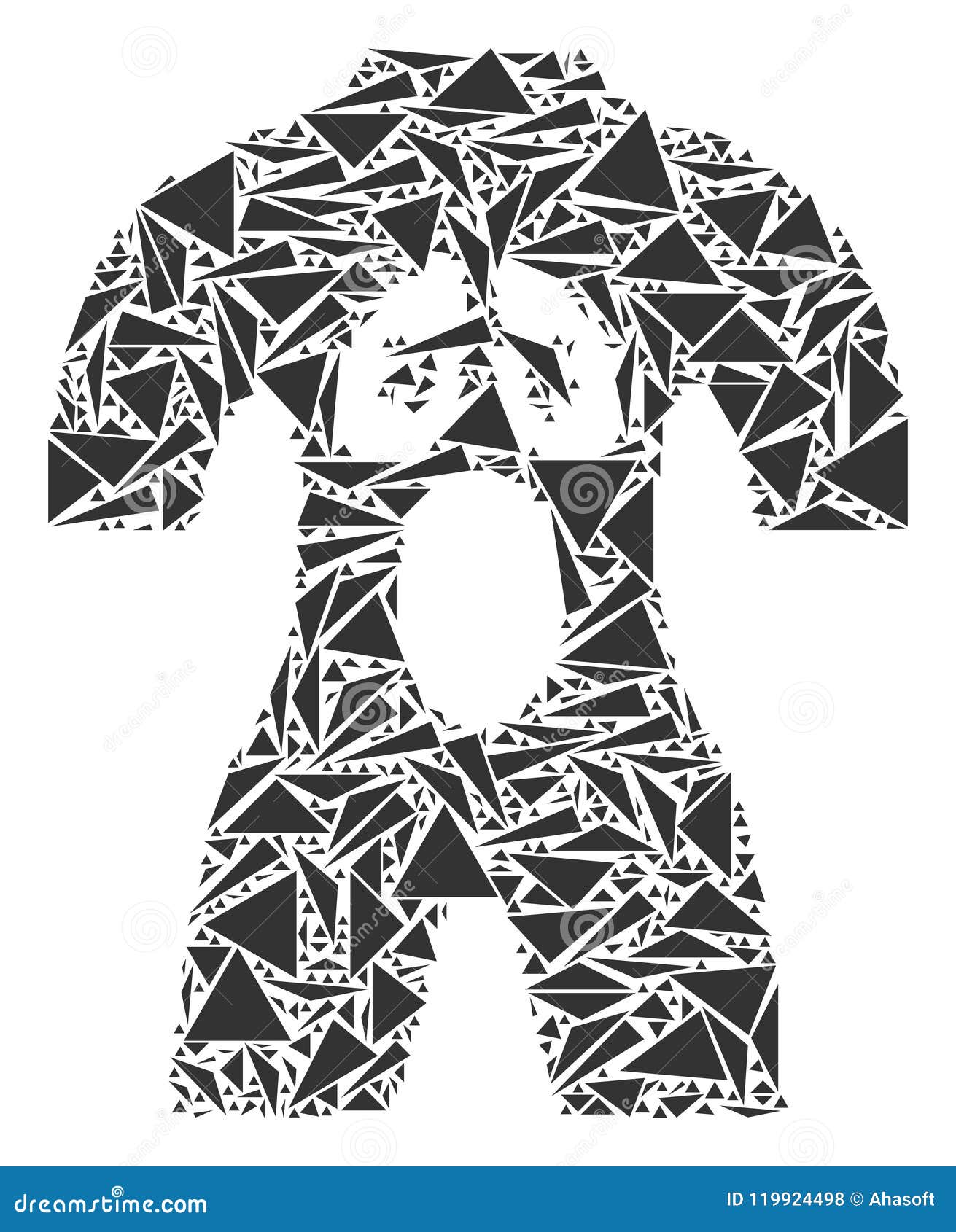 Human Anatomy Mosaic of Triangles Stock Vector - Illustration of ...