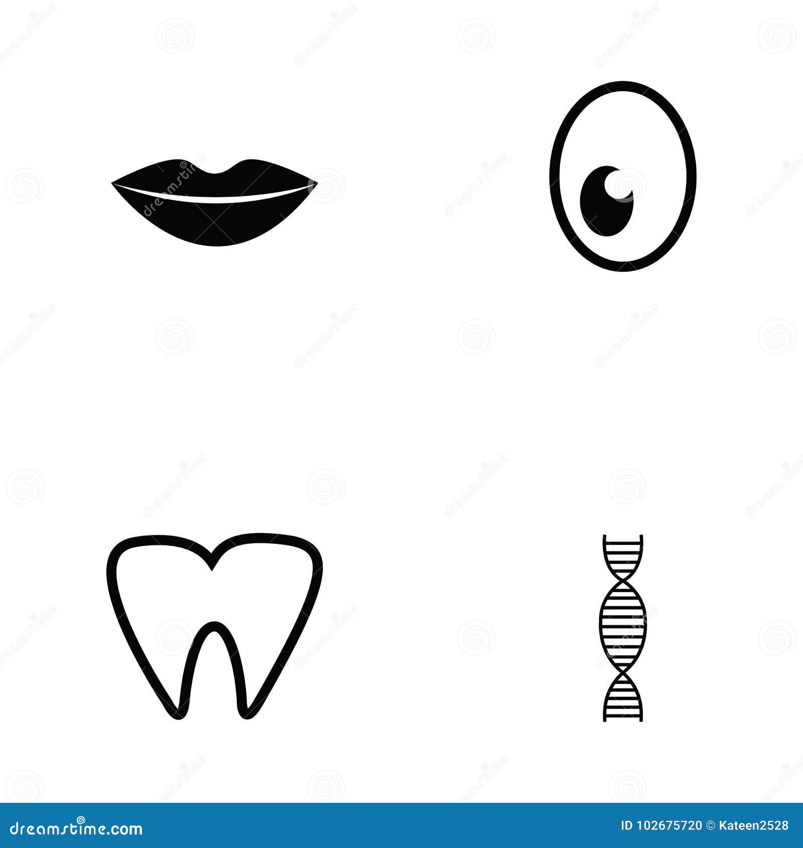 Human anatomy icon set stock vector. Illustration of design - 102675720