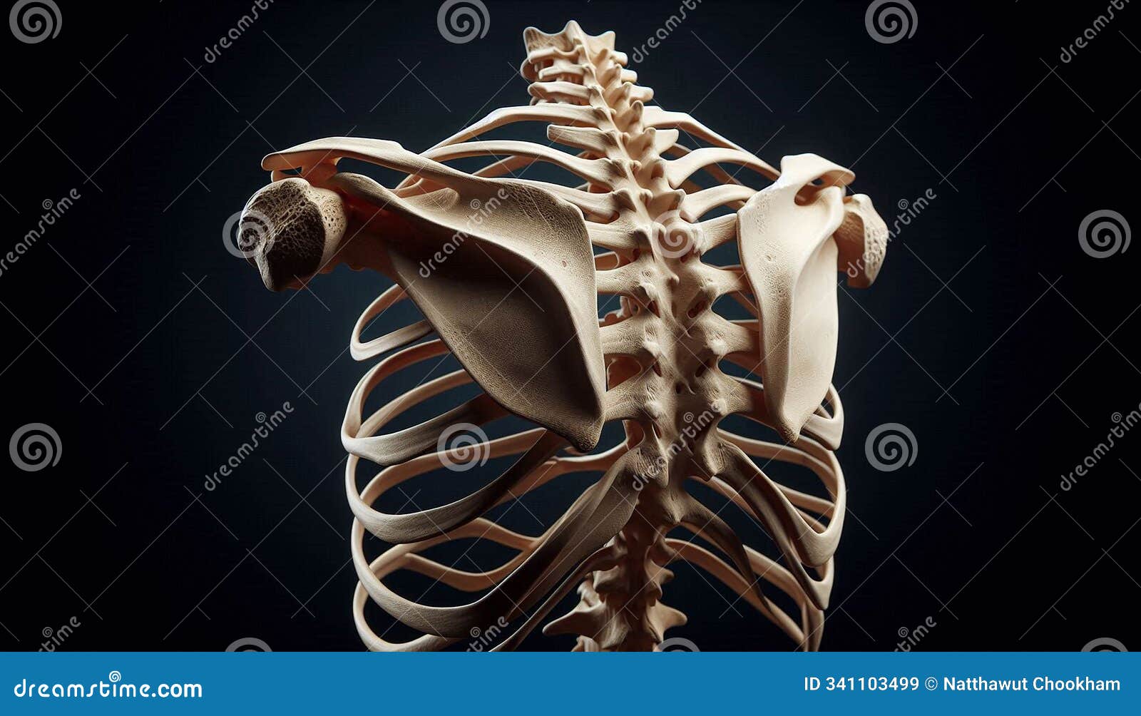 Human Anatomy Skeletal Structure of the Back Stock Illustration ...